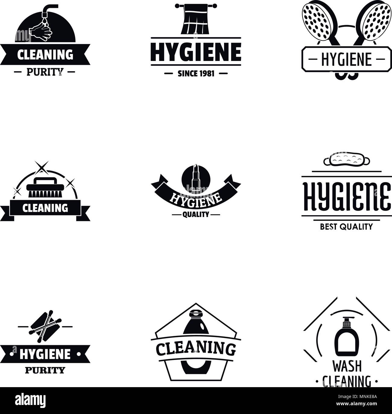 Body hygiene logo set, simple style Stock Vector Image & Art - Alamy