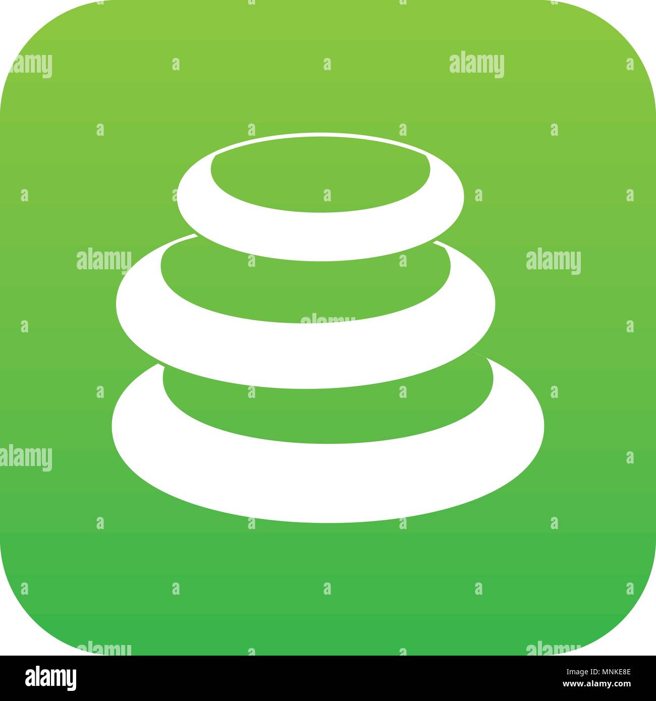 Stack of basalt balancing stones icon digital green Stock Vector Image ...