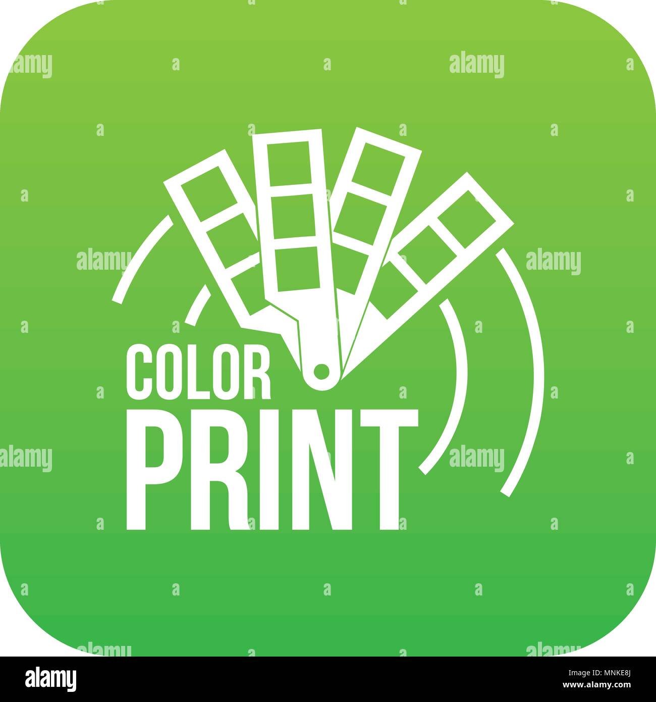 Color print icon green vector Stock Vector Image & Art - Alamy