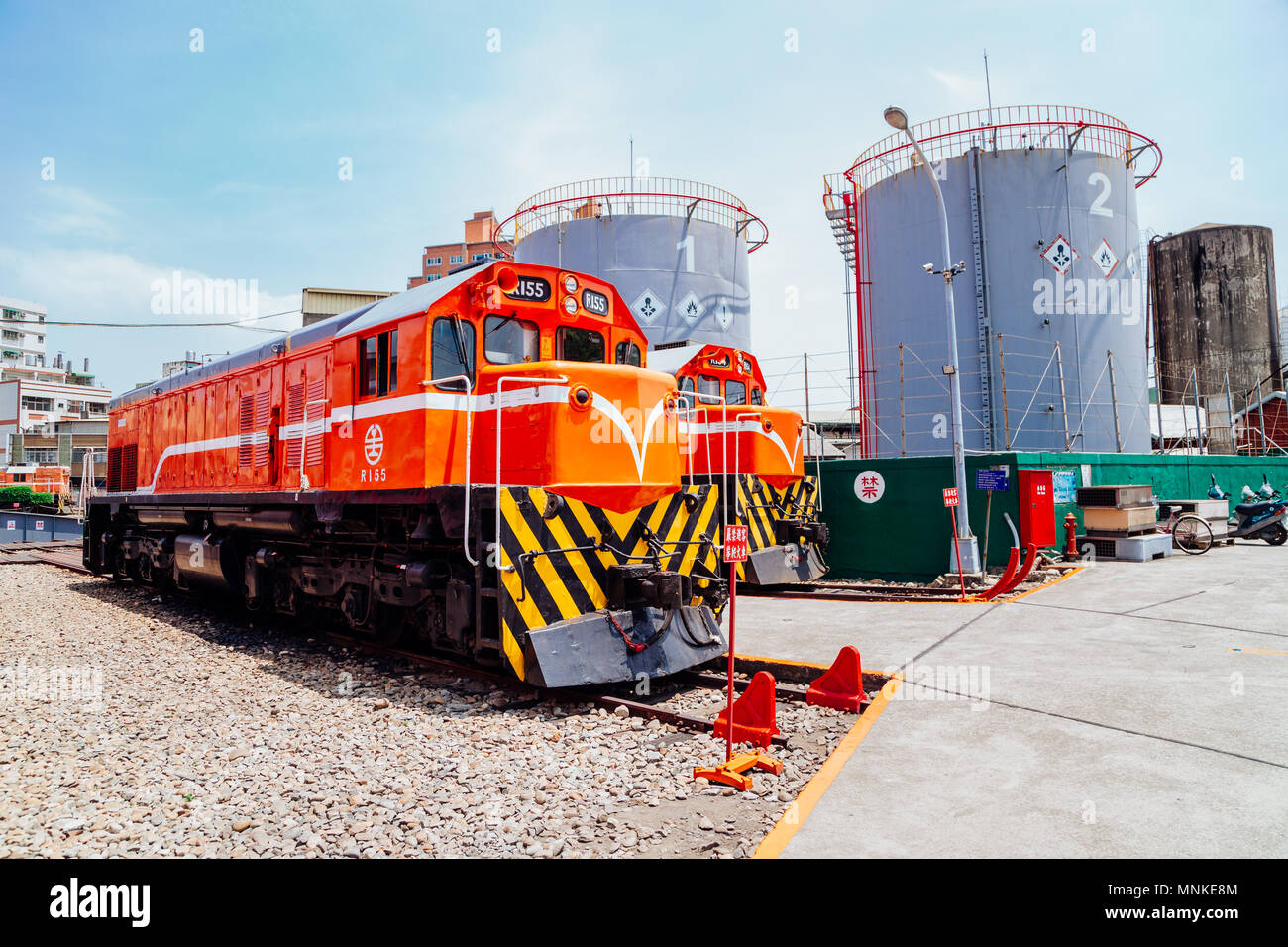Train garage, Changhua Roundhouse in Taiwan Stock Photo - Alamy