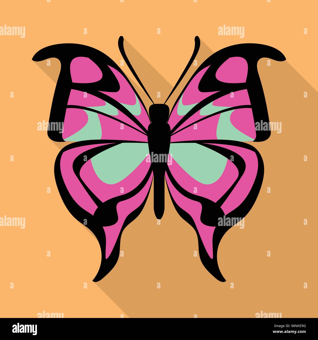Pink butterfly icon, flat style Stock Vector Image & Art - Alamy