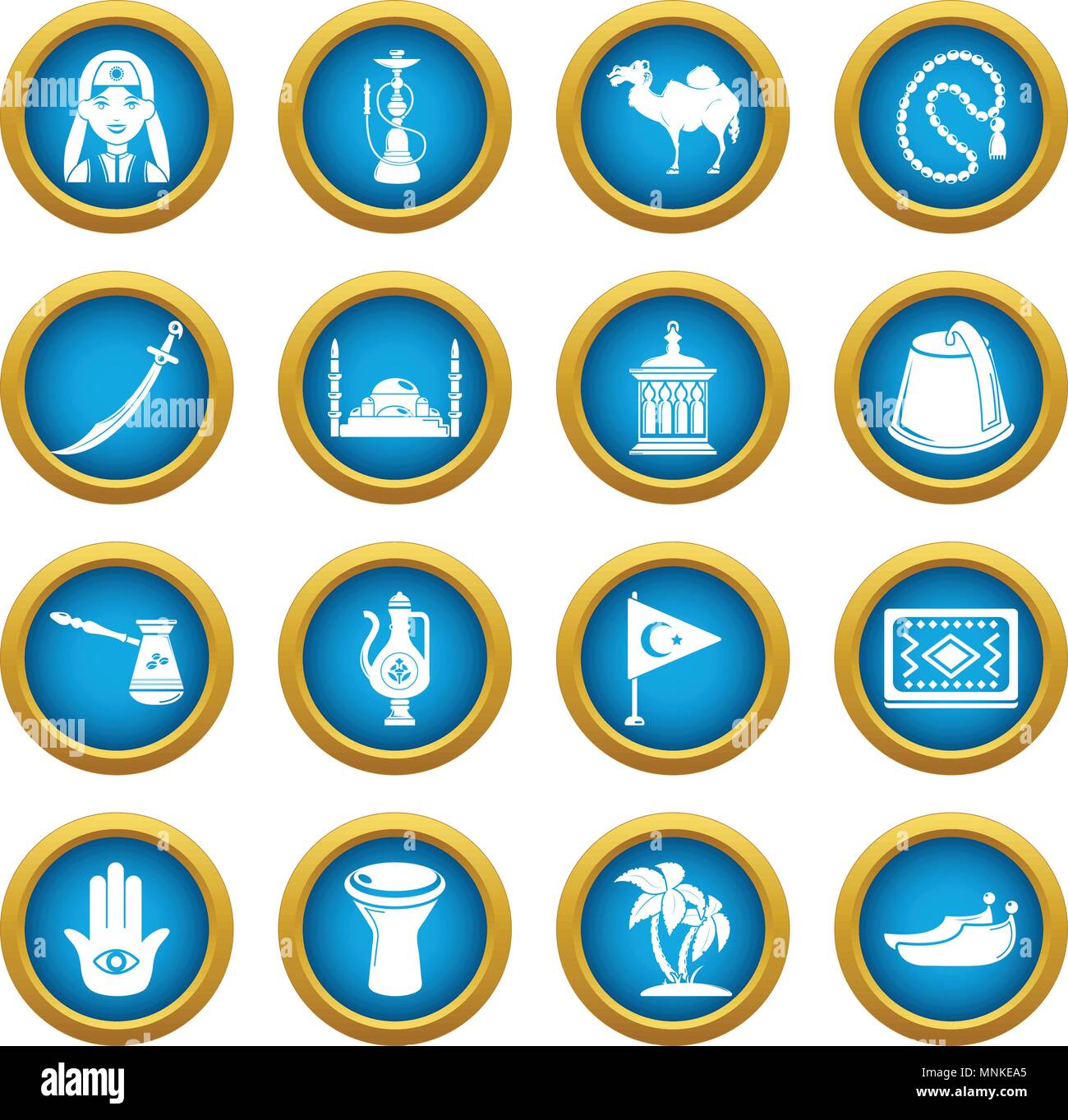 Turkey travel icons set, simple style Stock Vector Image & Art - Alamy