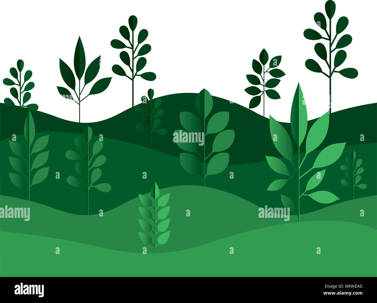 field landscape natural scene Stock Vector Image & Art - Alamy