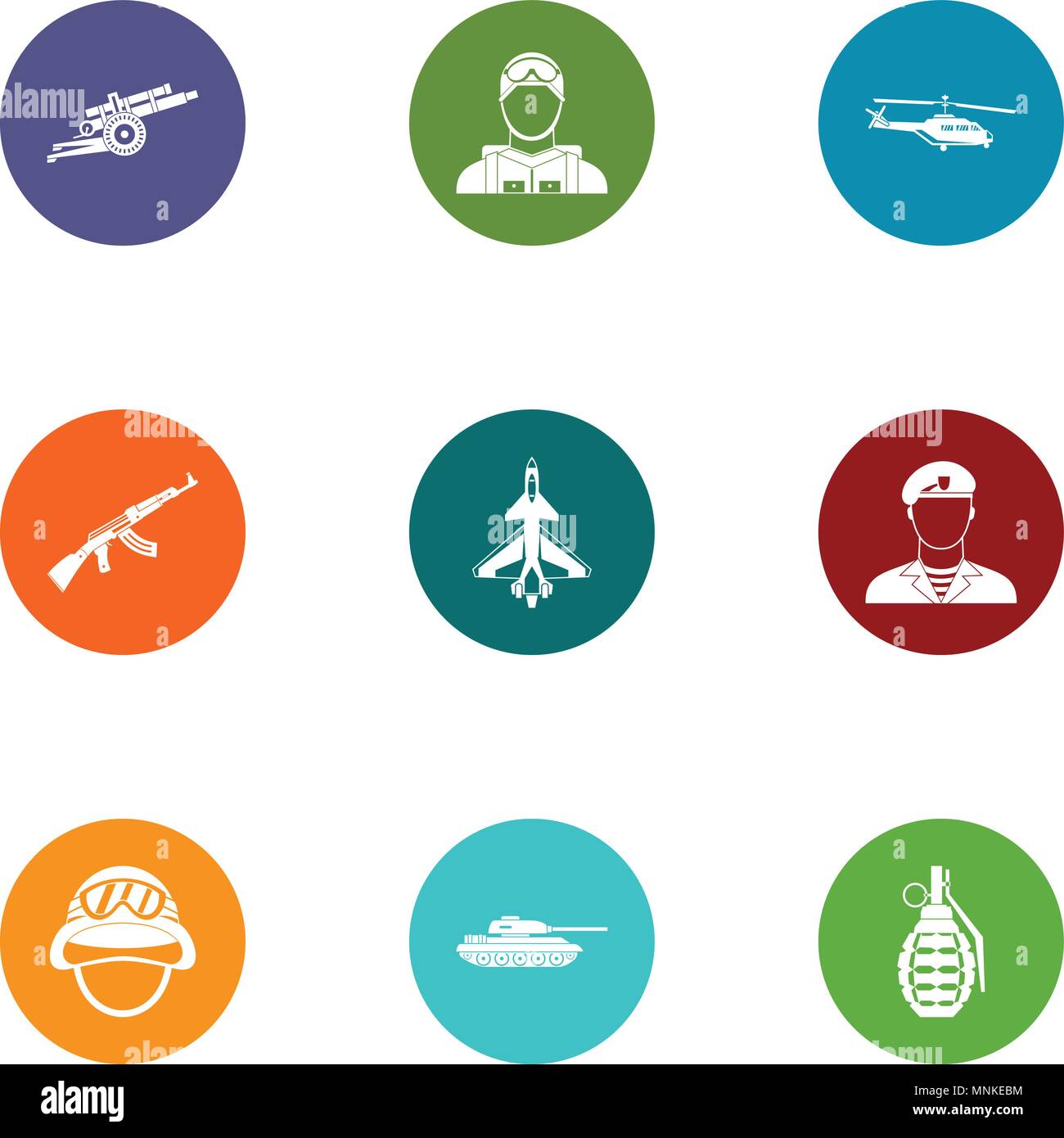 Armed uprising icons set, flat style Stock Vector Image & Art - Alamy
