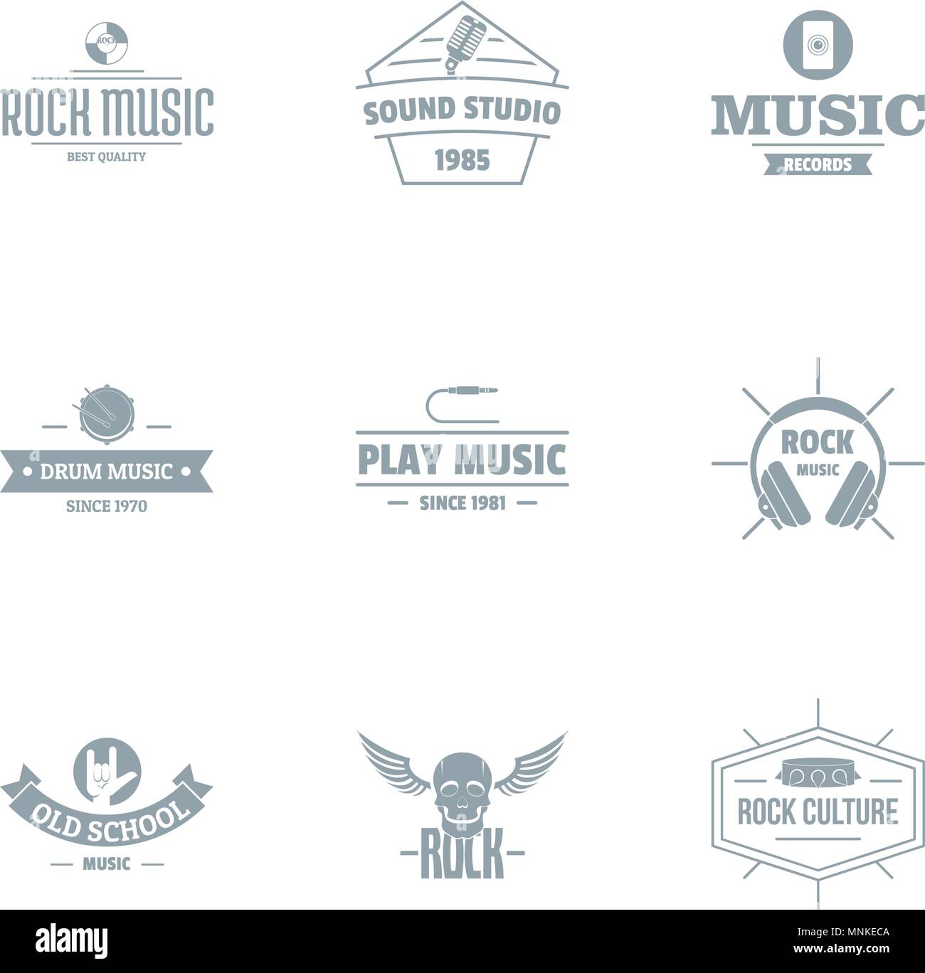 Music skill logo set, simple style Stock Vector Image & Art - Alamy