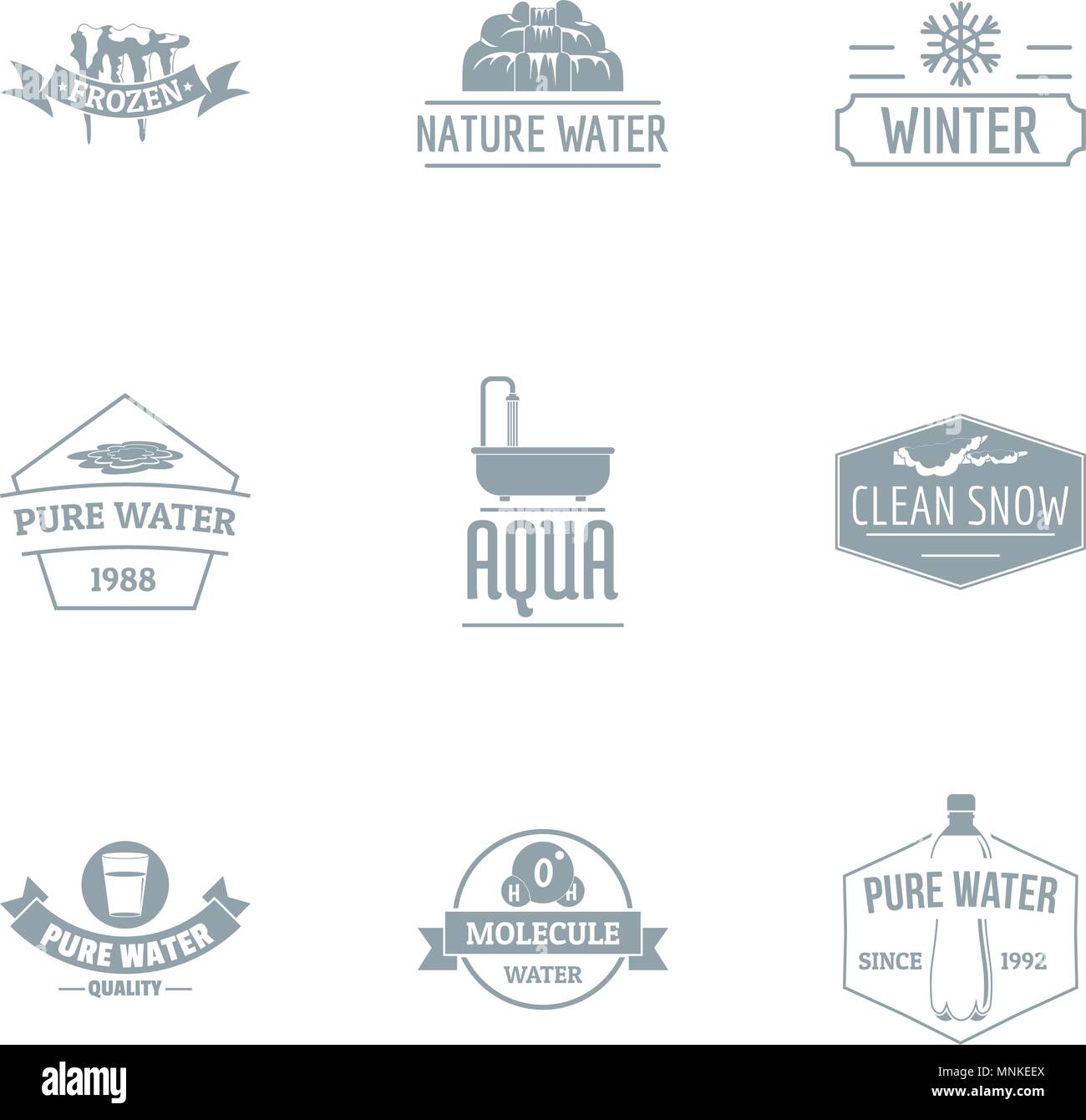 Melt the ice logo set, simple style Stock Vector Image & Art - Alamy