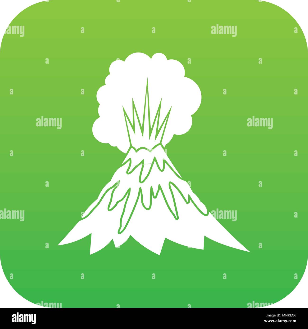 Volcano erupting icon digital green Stock Vector Image & Art - Alamy