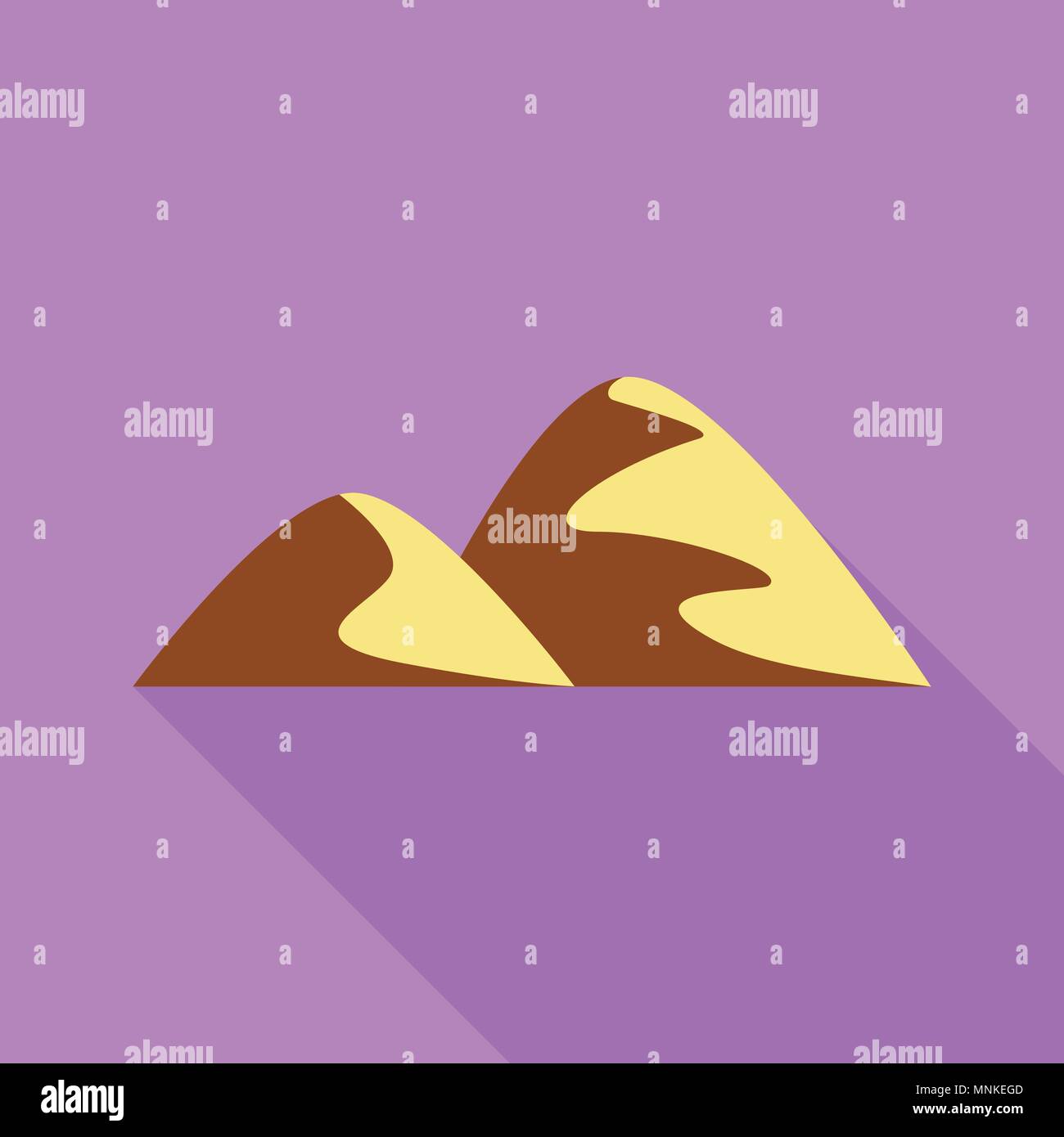 Two hills icon, flat style Stock Vector Image & Art - Alamy
