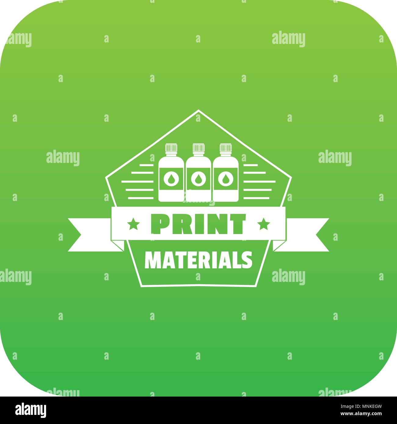 Print materials icon green vector Stock Vector Image & Art - Alamy
