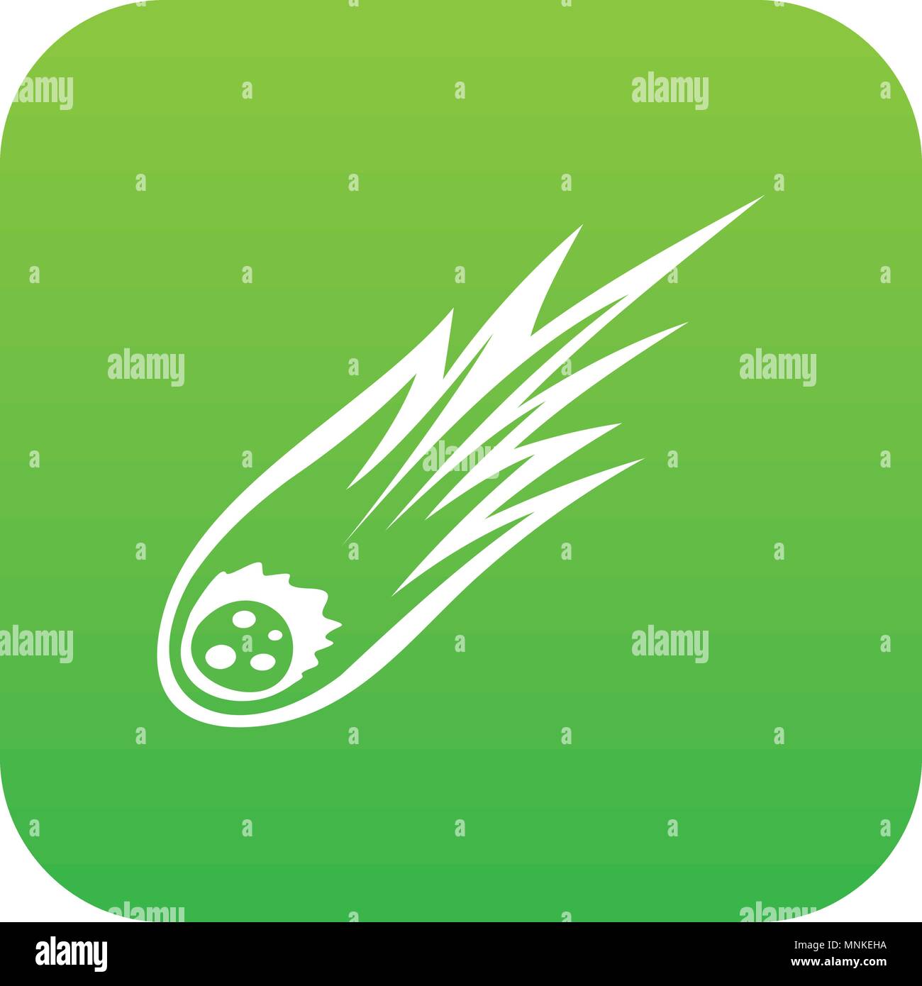 Falling meteor with long tail icon digital green Stock Vector Image ...