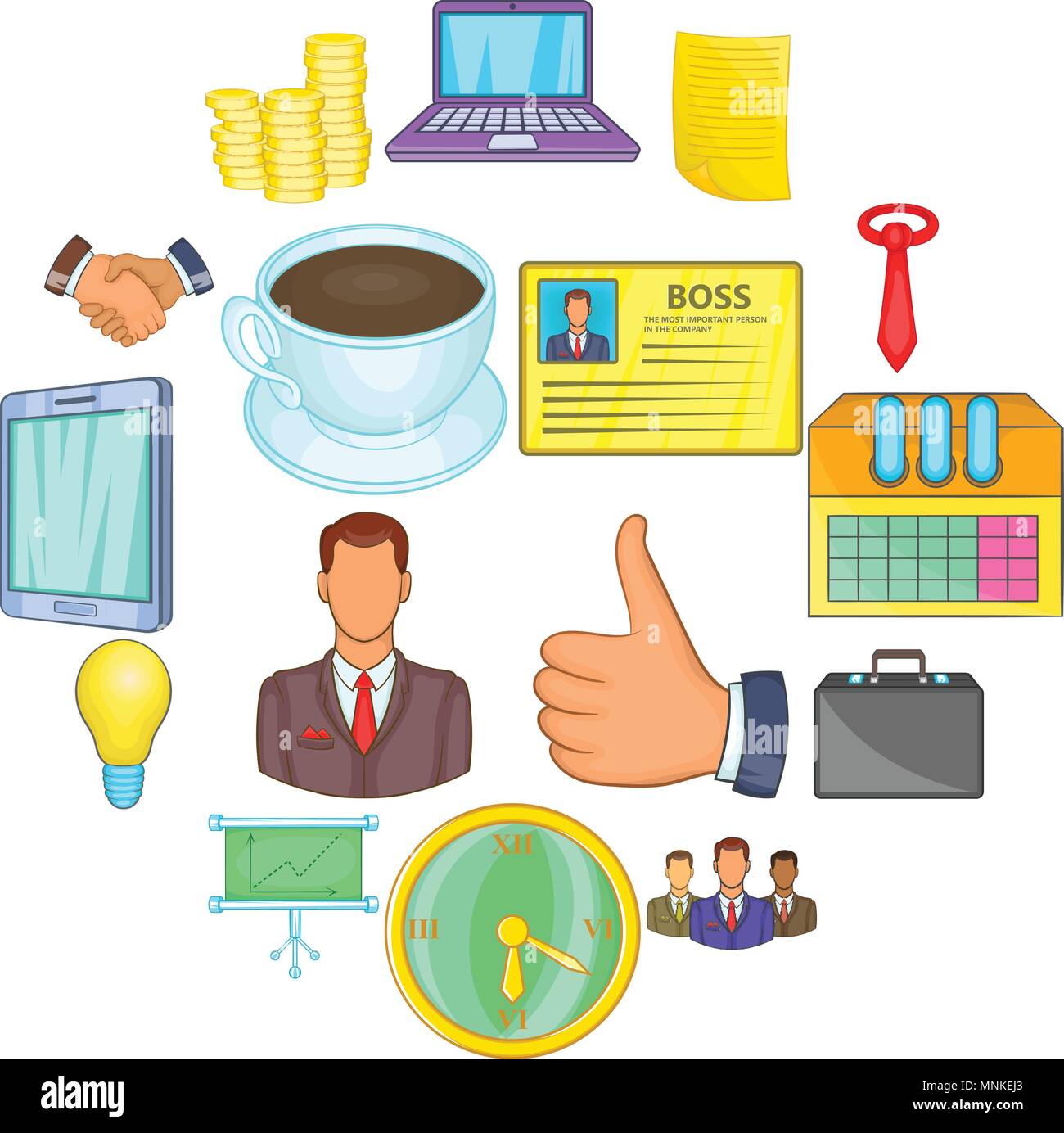 Businessman icons set, cartoon style Stock Vector Image & Art - Alamy