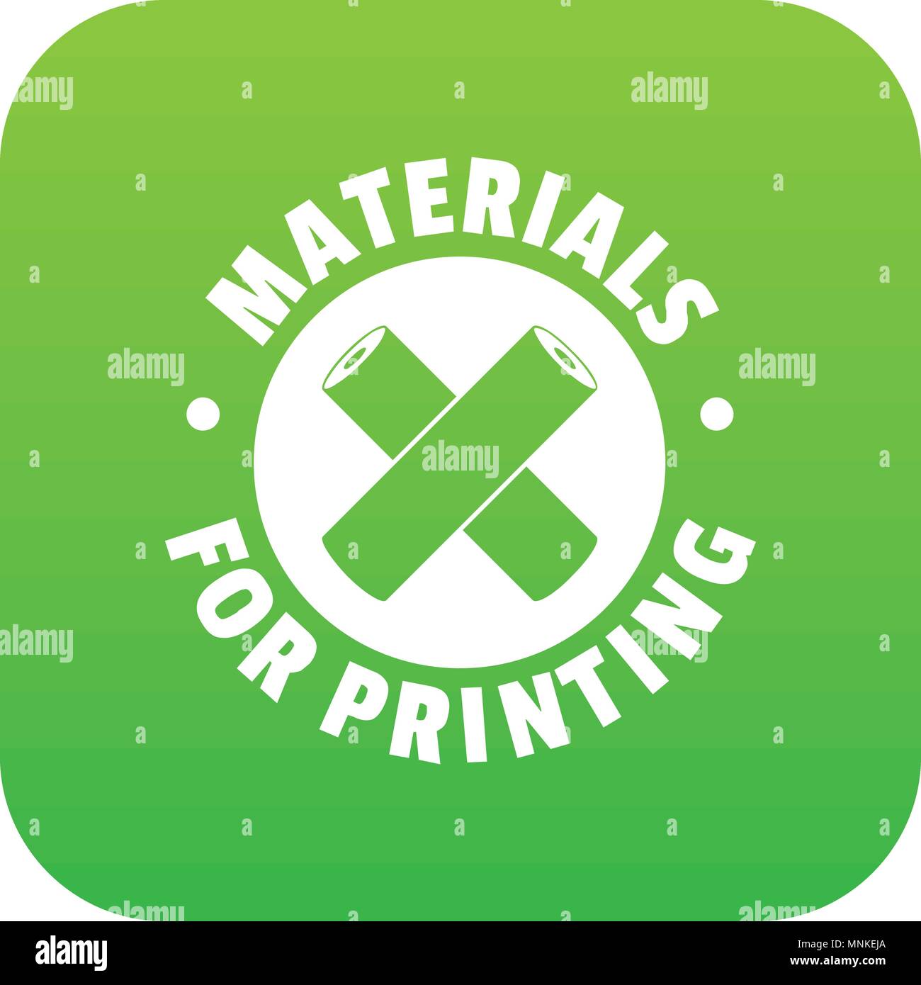Materials for printing icon green vector Stock Vector Image & Art - Alamy