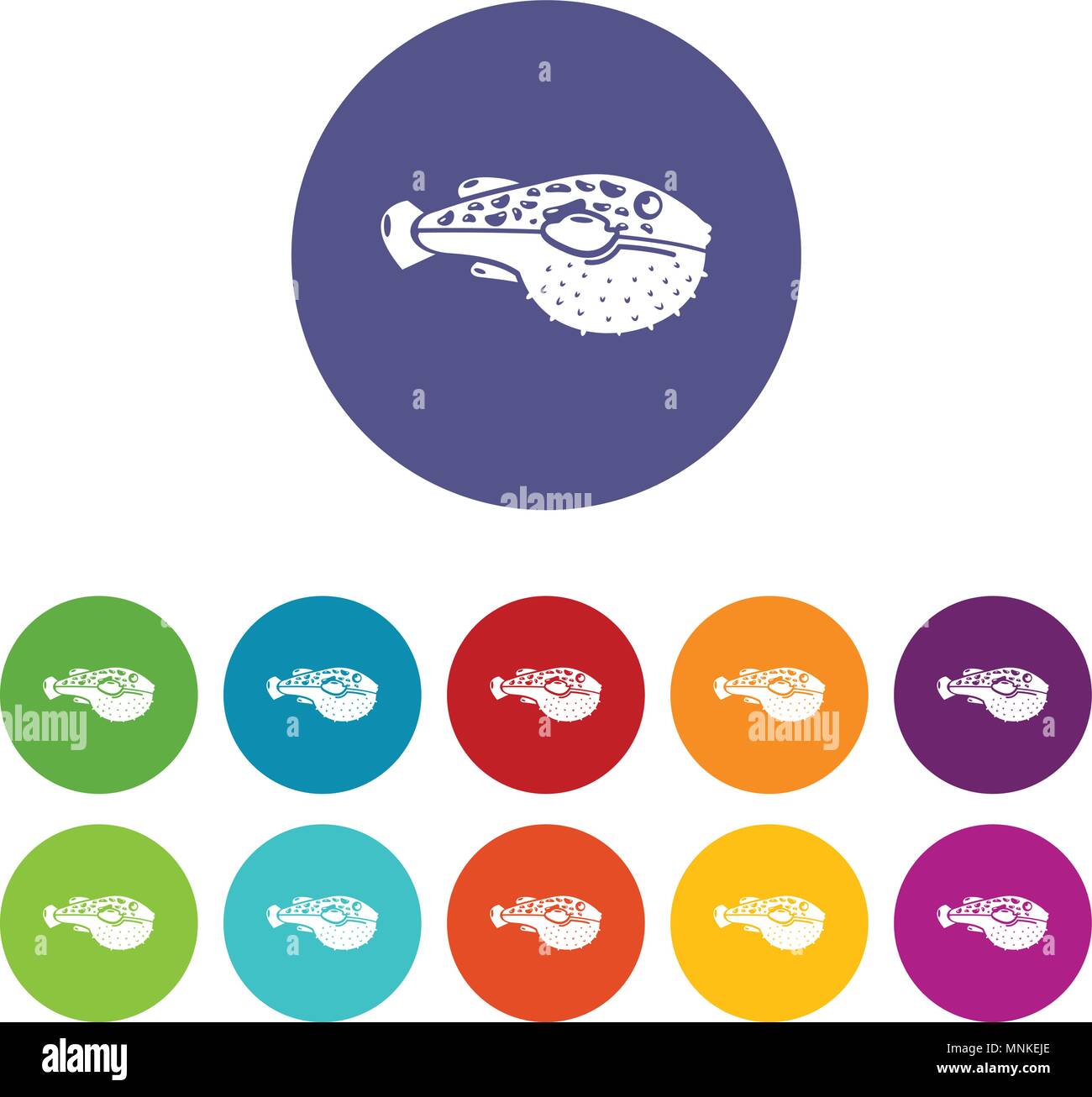 Poison fish icon, simple style Stock Vector Image & Art - Alamy