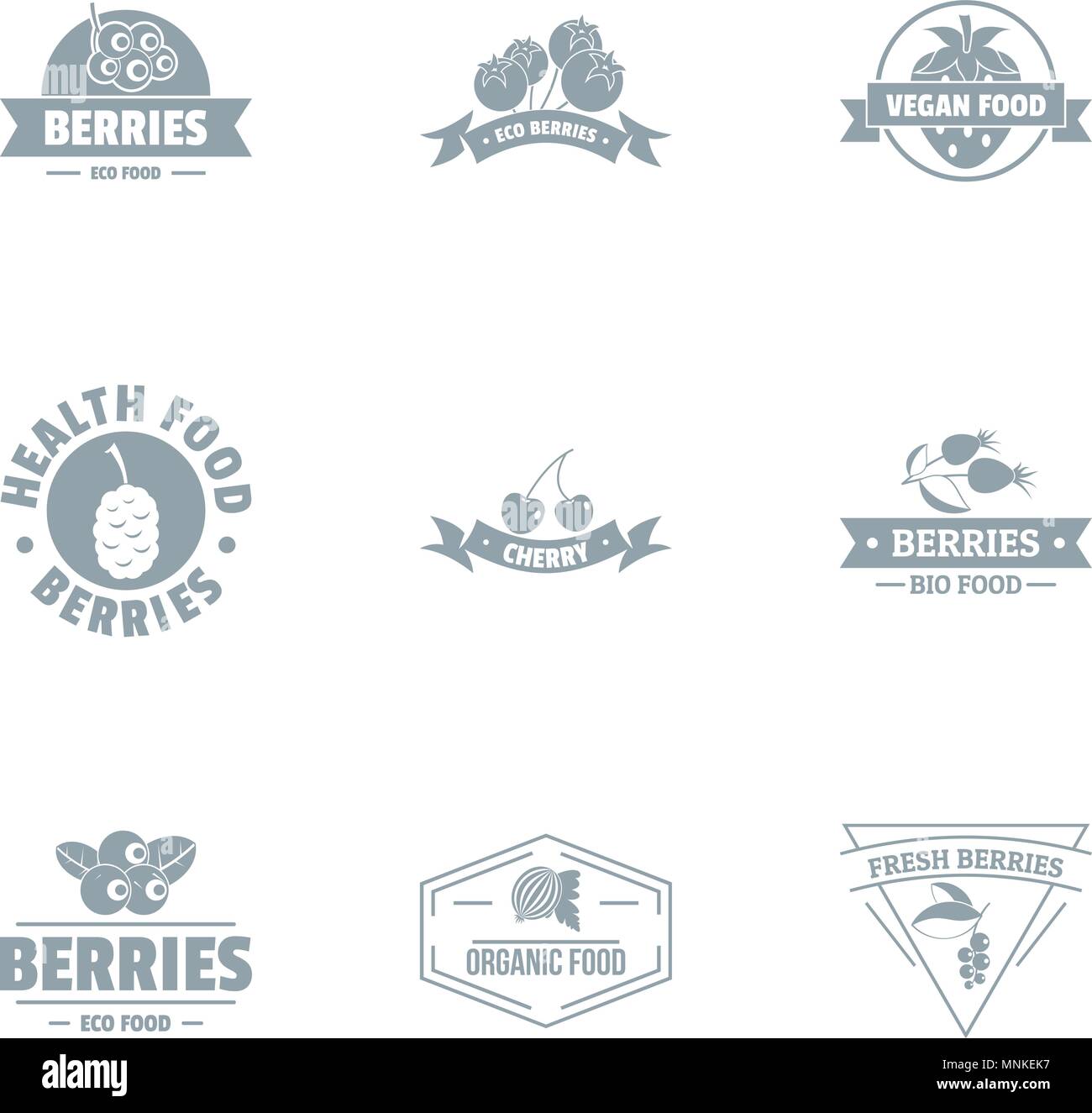 Useful berry logo set, simple style Stock Vector Image & Art - Alamy