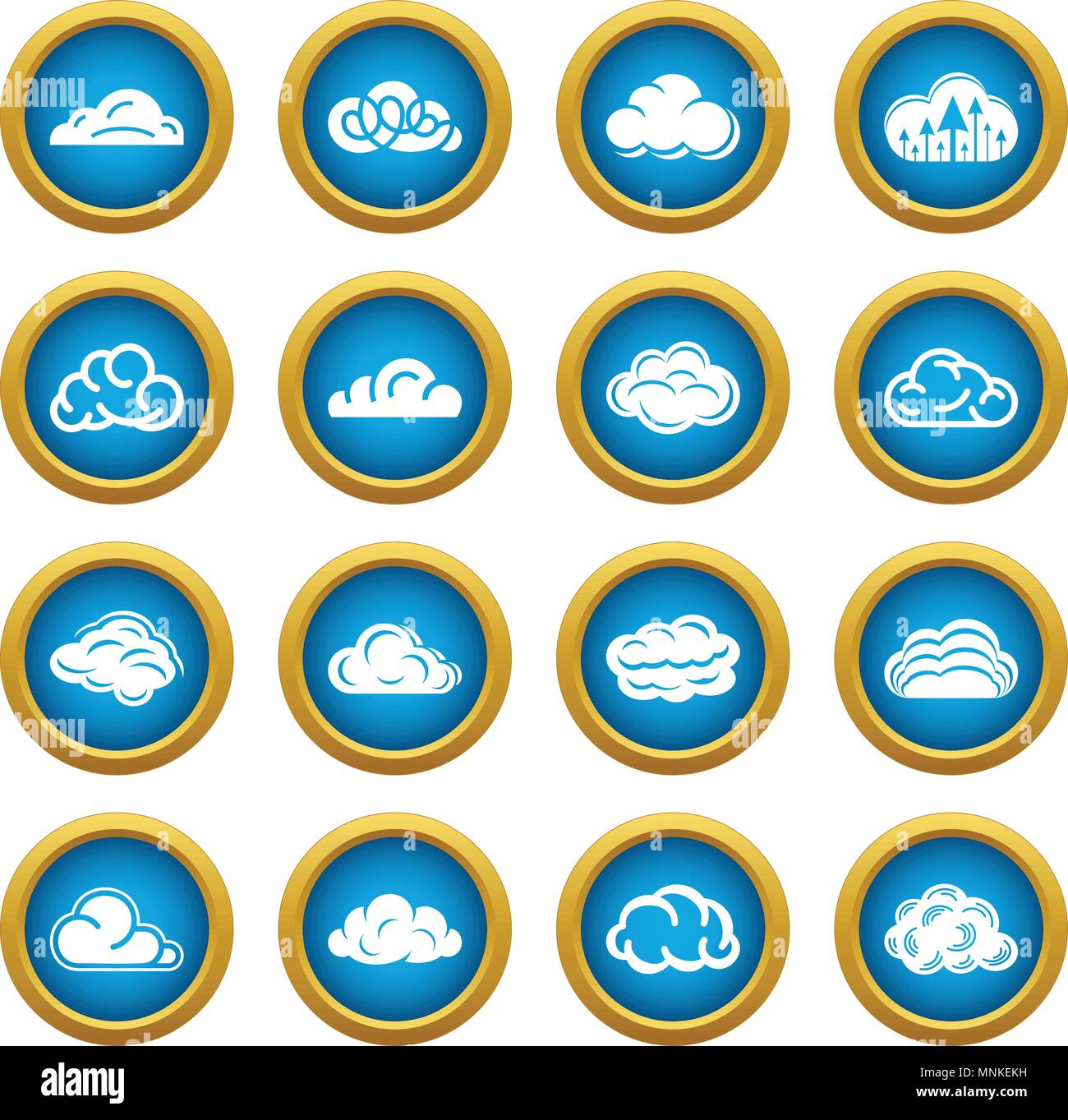 Cloud icons set, simple style Stock Vector Image & Art - Alamy