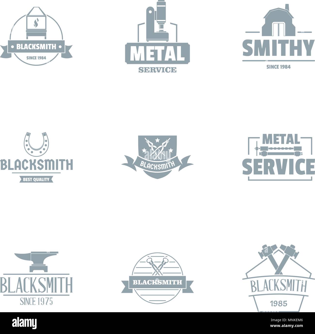 Metalworking logo set, simple style Stock Vector Image & Art - Alamy