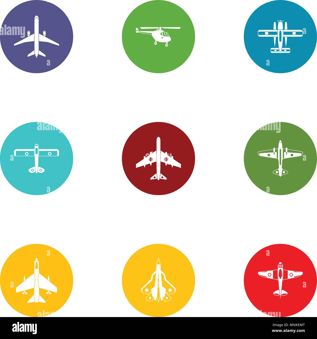 Airman icons set, flat style Stock Vector Image & Art - Alamy