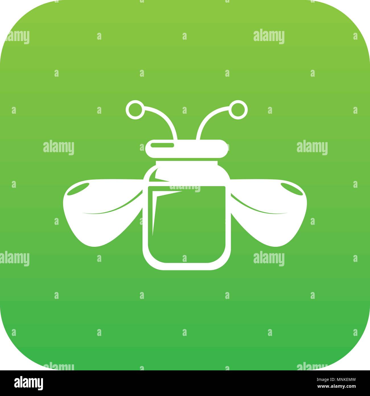 Jar bee honey icon green vector Stock Vector Image & Art - Alamy