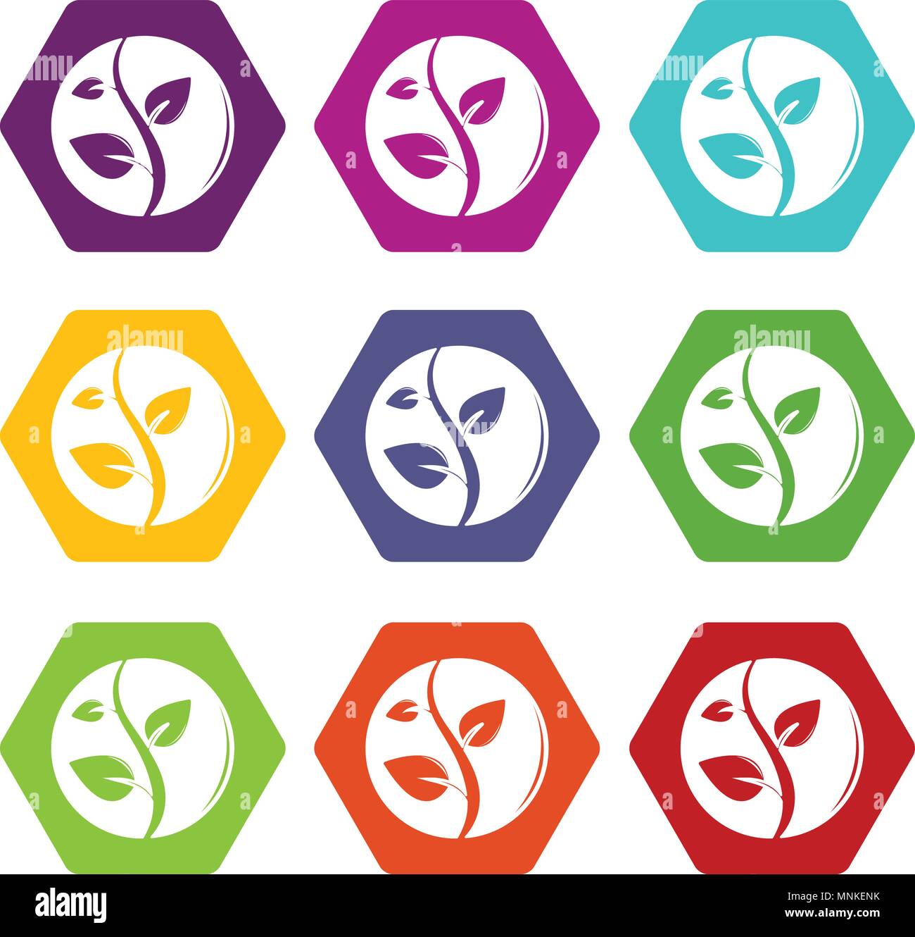 Sprout icons set 9 vector Stock Vector Image & Art - Alamy