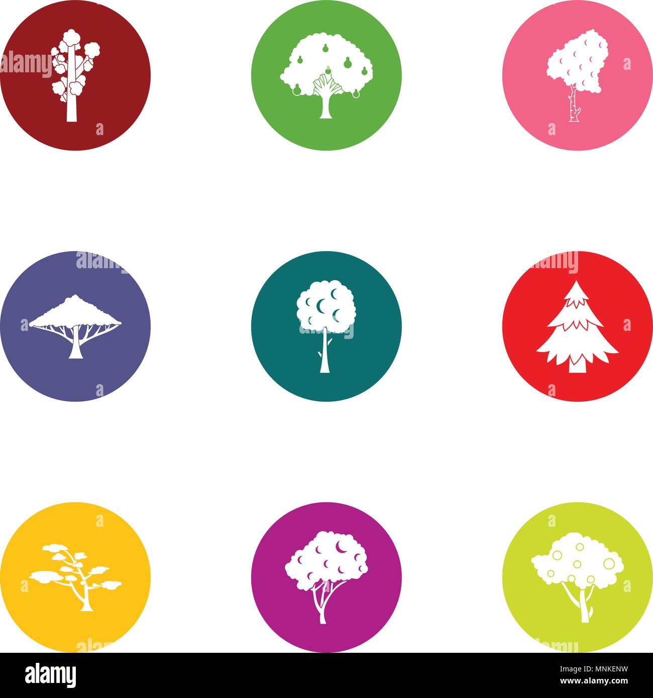 Log icons set, flat style Stock Vector Image & Art - Alamy