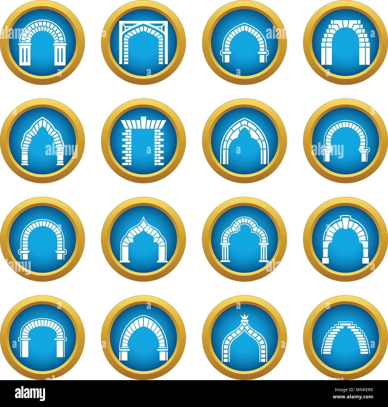 Arch types icons set, simple style Stock Vector Image & Art - Alamy