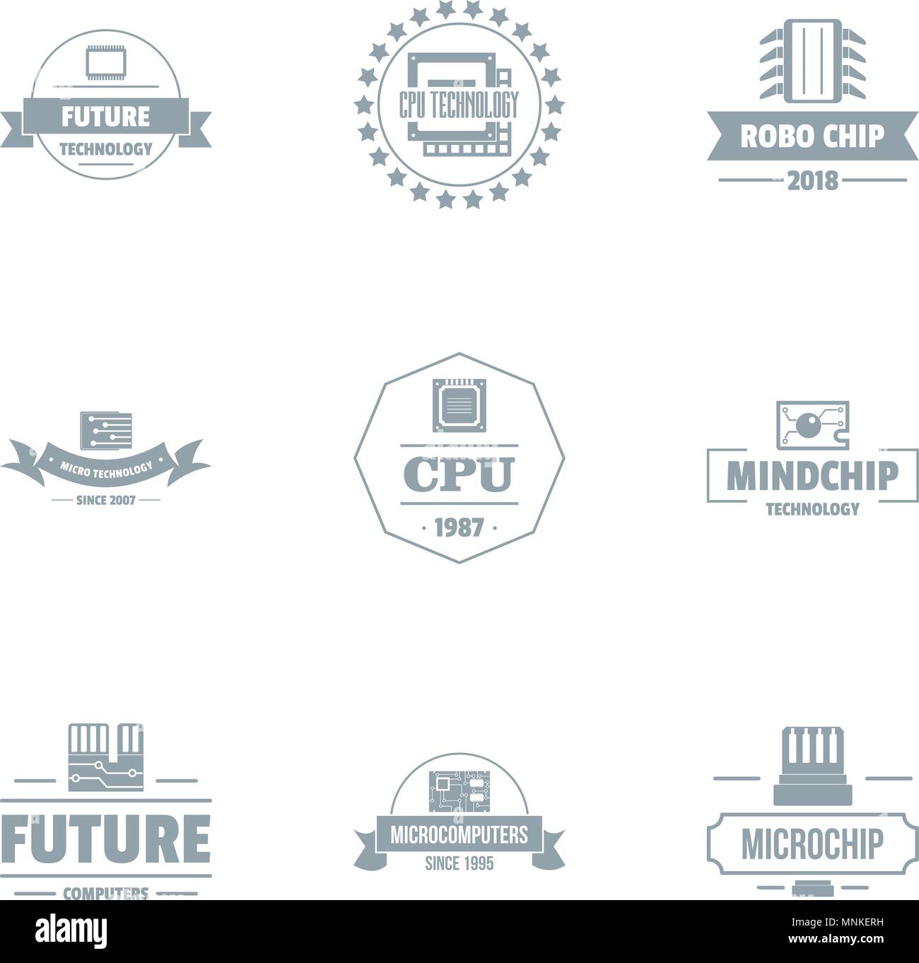Future cpu logo set, simple style Stock Vector Image & Art - Alamy