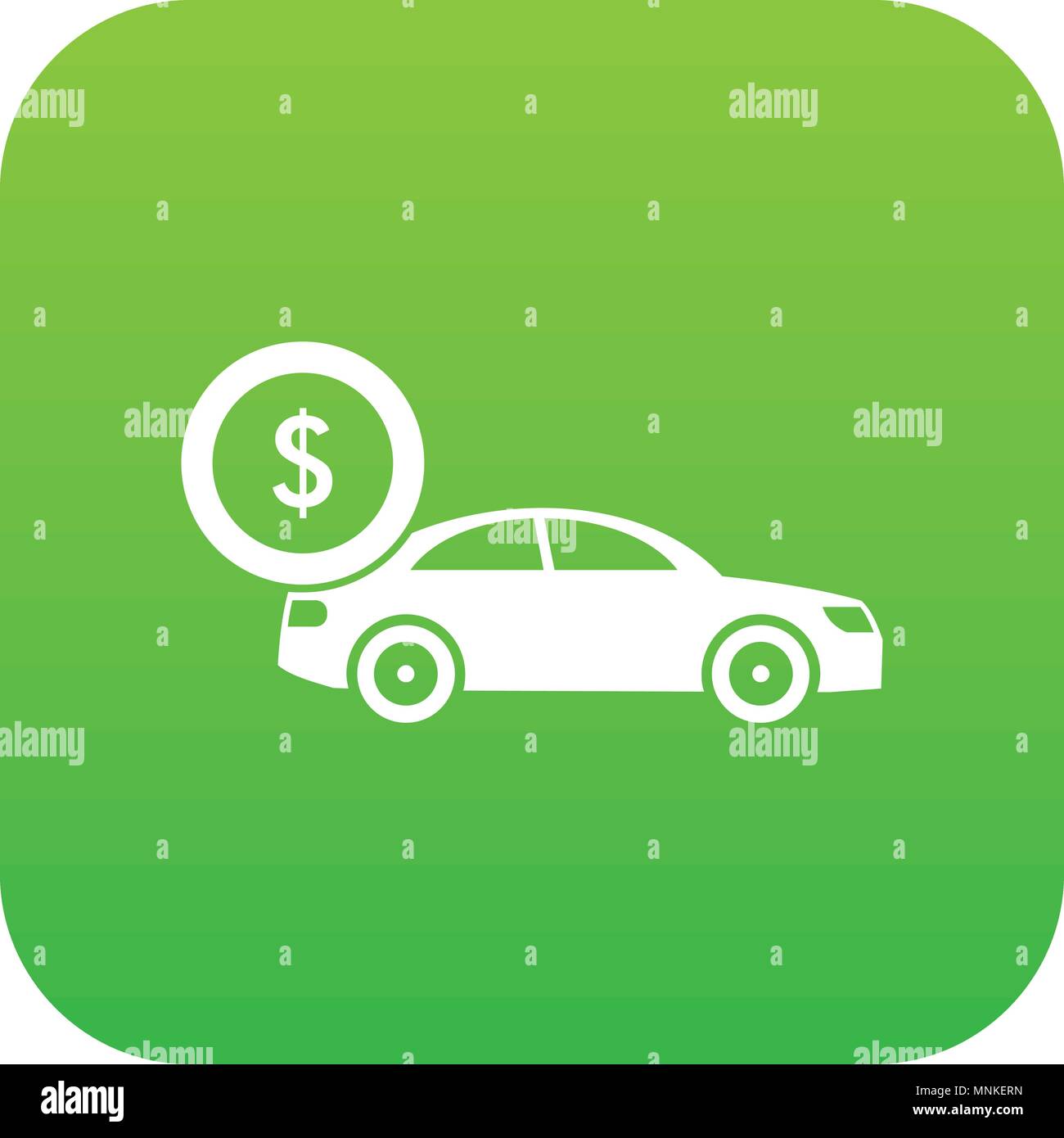 Car and dollar sign icon digital green Stock Vector Image & Art - Alamy