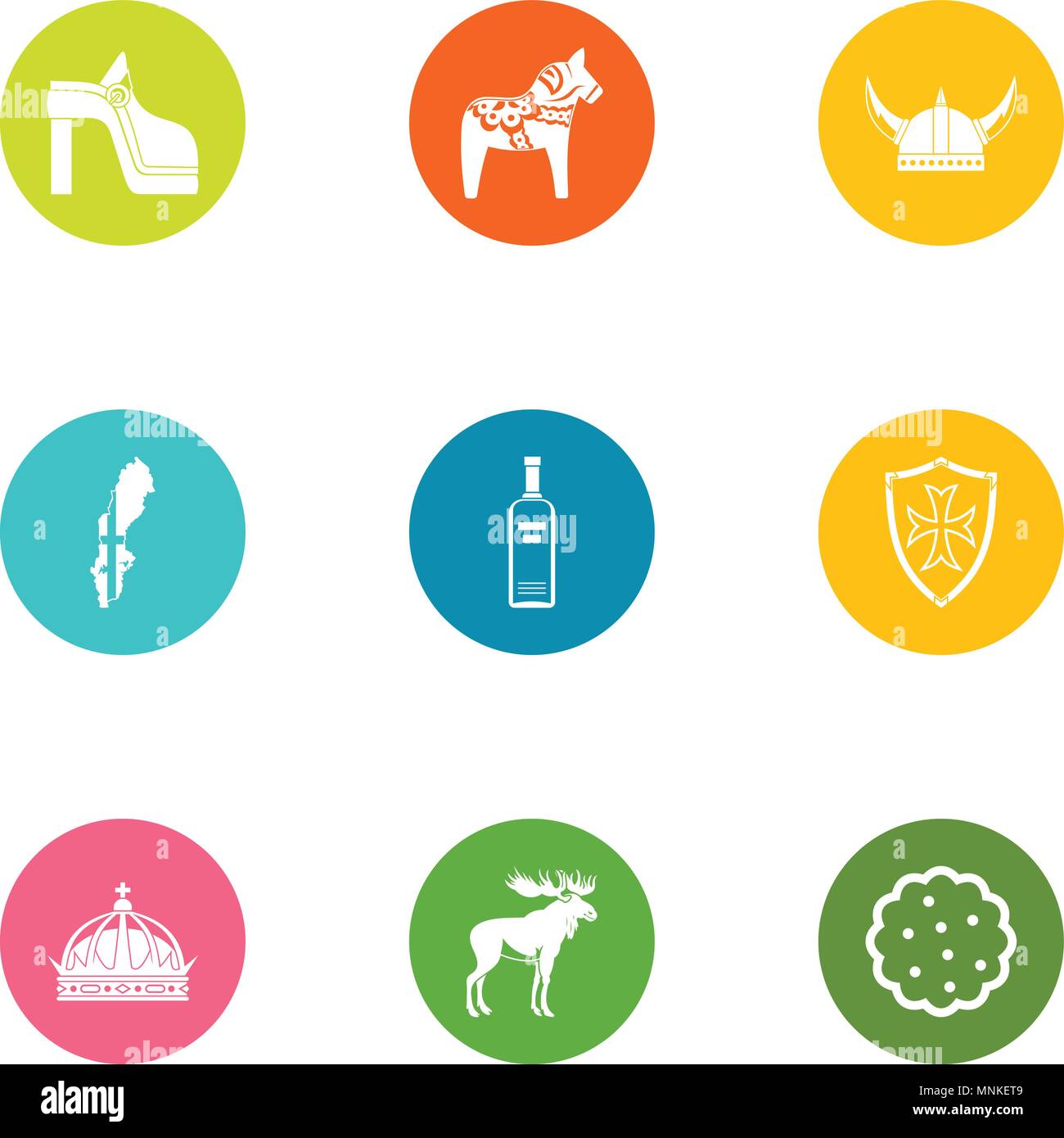 Medieval trip icons set, flat style Stock Vector Image & Art - Alamy