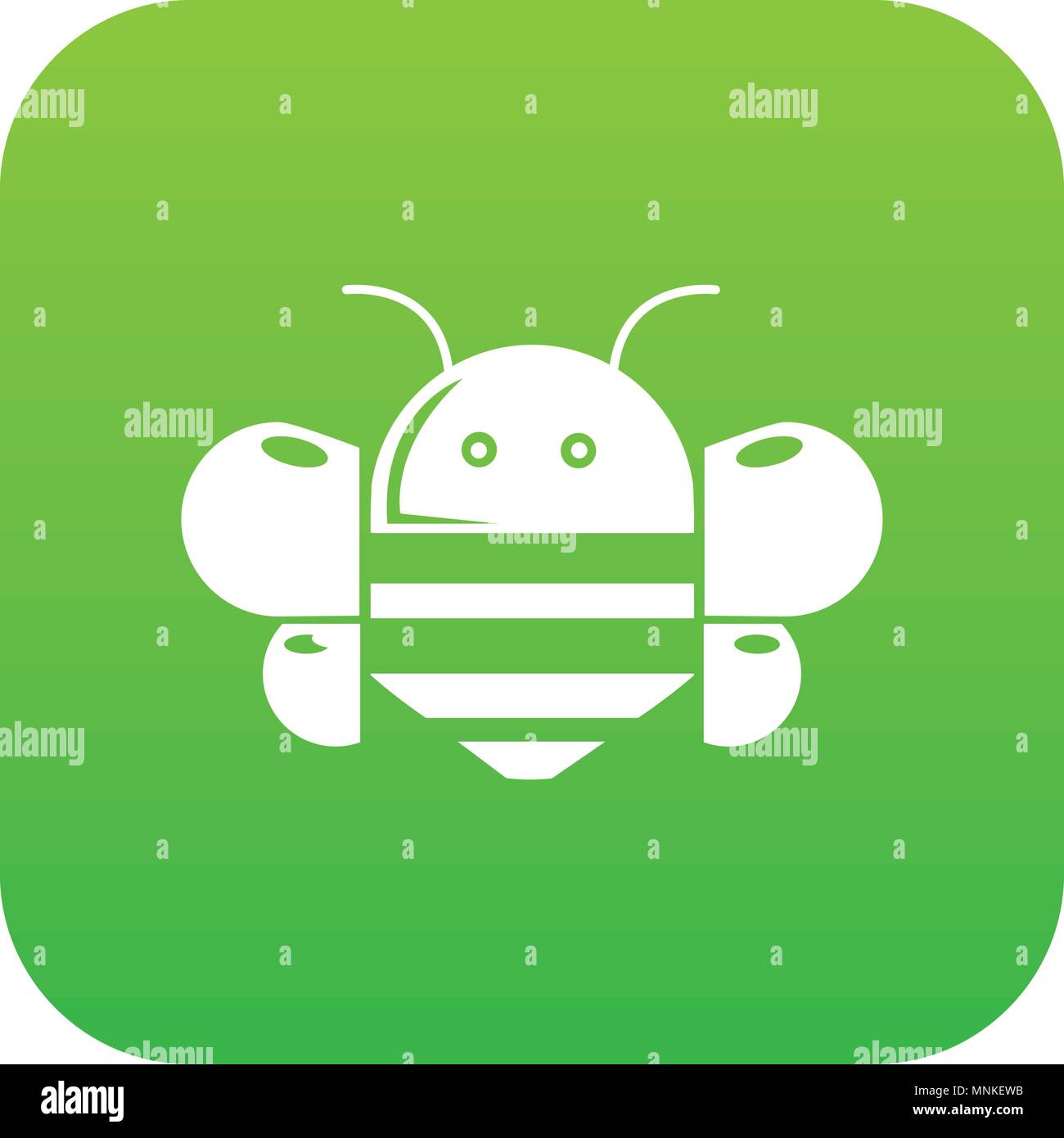 Bee icon green vector Stock Vector Image & Art - Alamy