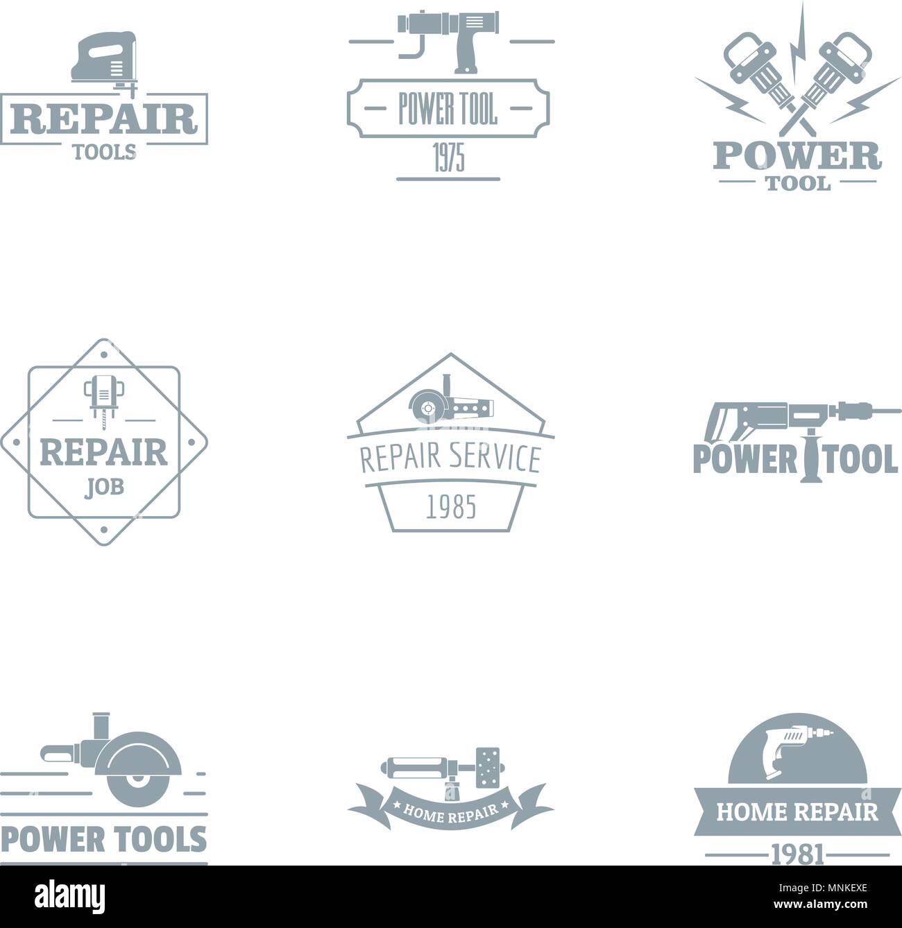 Mend logo set, simple style Stock Vector Image & Art - Alamy