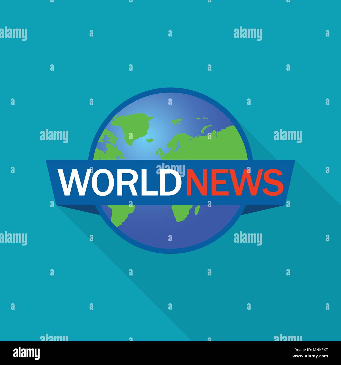 Global world news logo, flat style Stock Vector Image & Art - Alamy