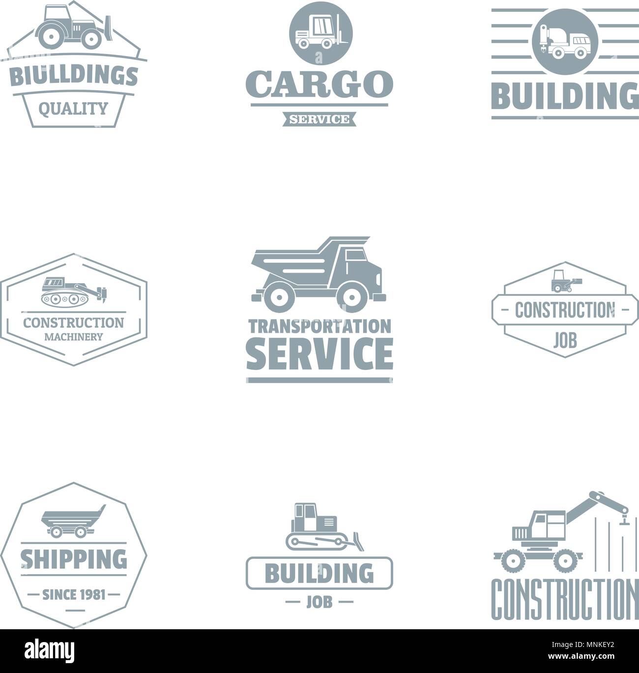 Building cargo logo set, simple style Stock Vector Image & Art - Alamy