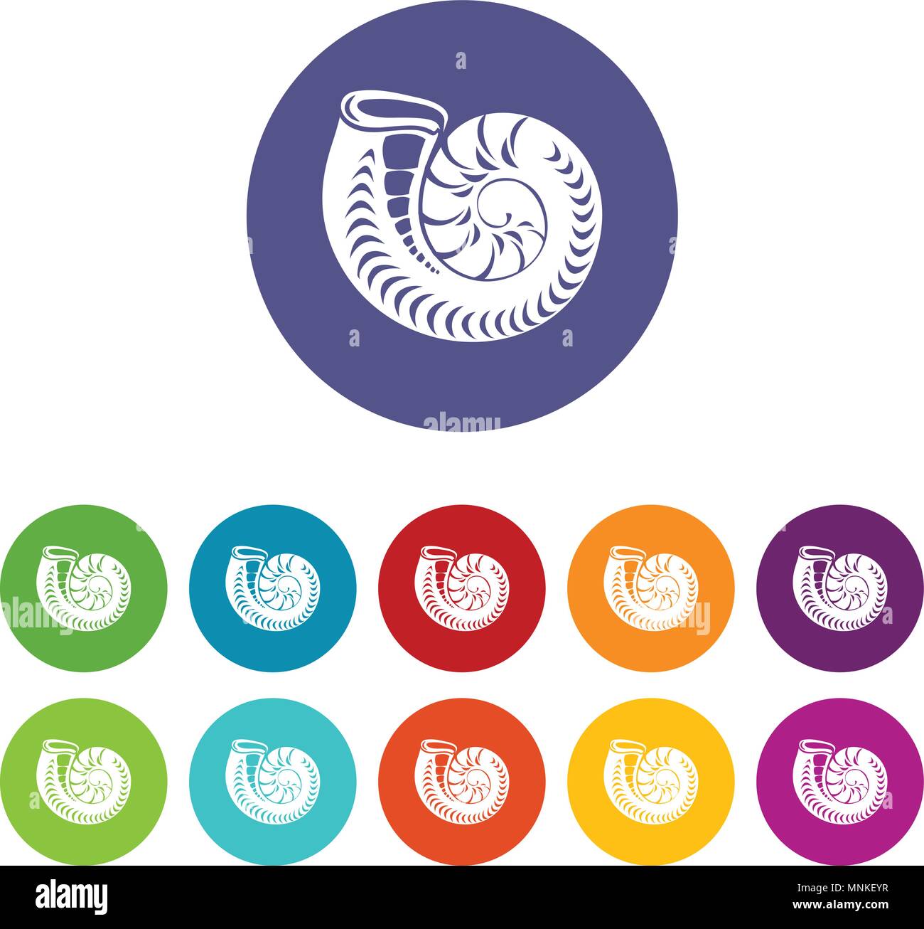 Round shell icon, simple style Stock Vector Image & Art - Alamy