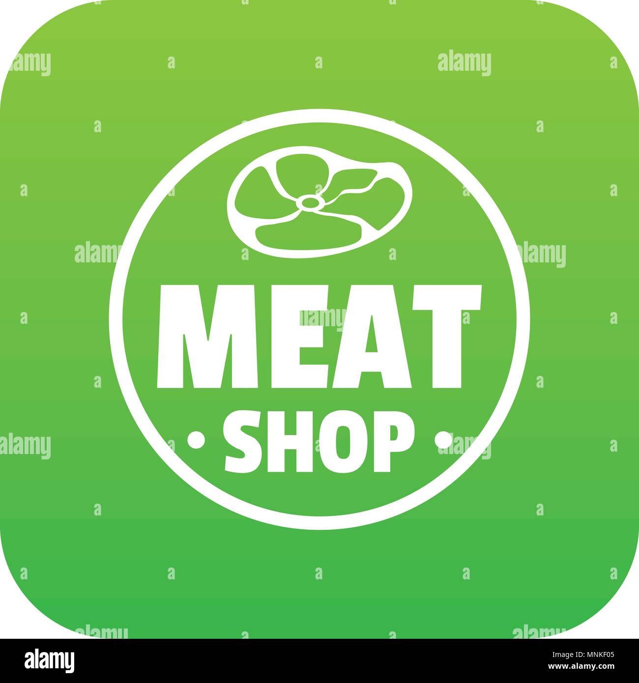 Modern meat shop icon green vector Stock Vector Image & Art - Alamy