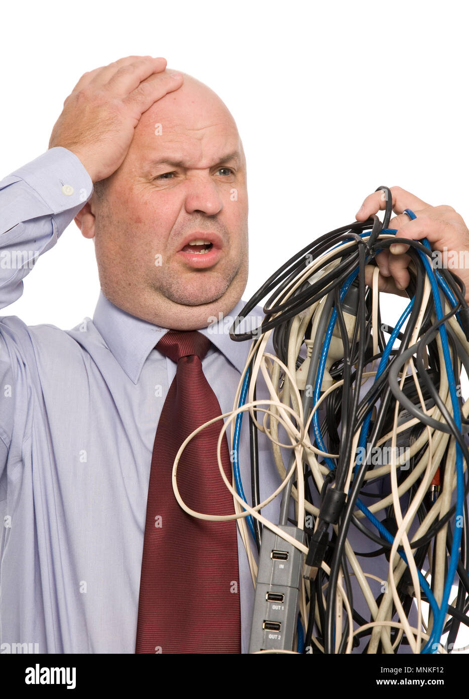 Tangled Wires On White High Resolution Stock Photography and Images - Alamy