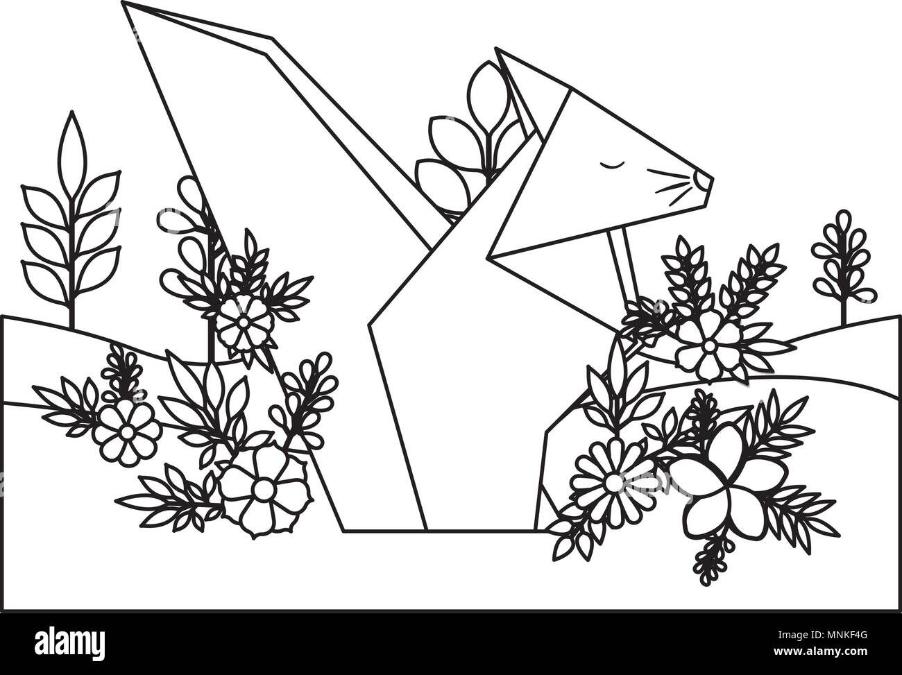 Chipmunk garden Stock Vector Images - Alamy