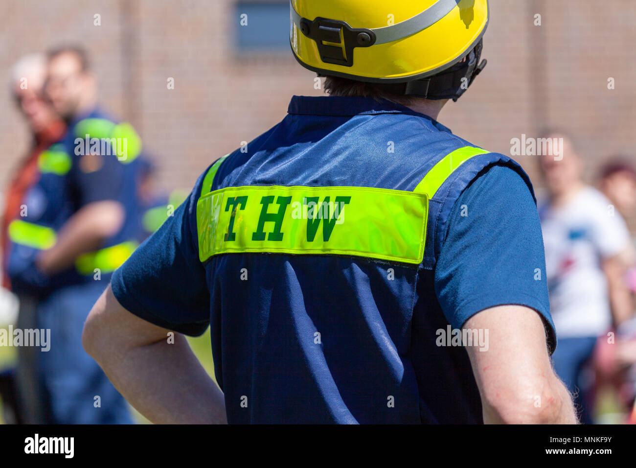 Delmenhorst / Germany - May 6, 2018: German technical emergency service ...