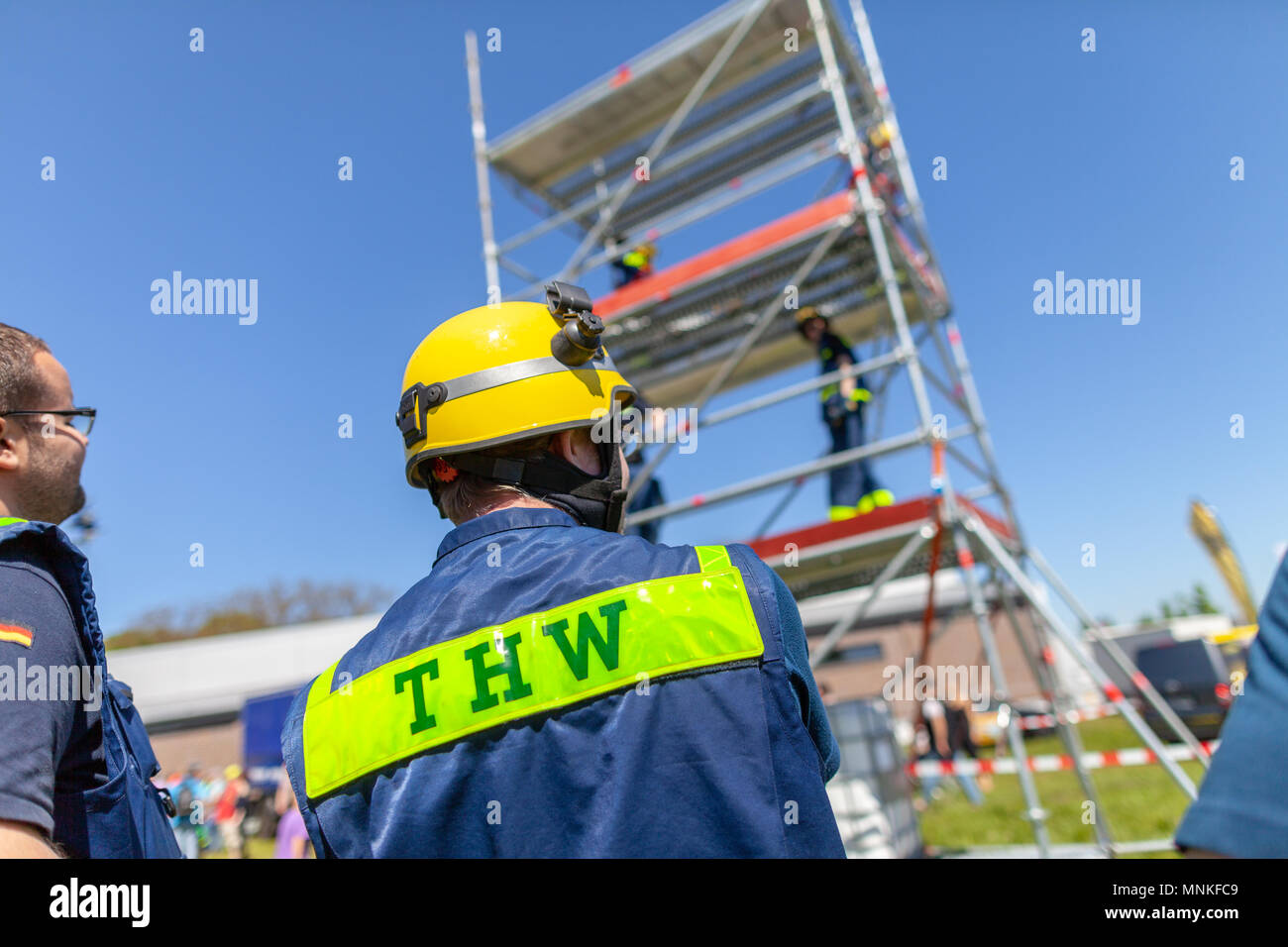 Delmenhorst / Germany - May 6, 2018: German technical emergency service ...