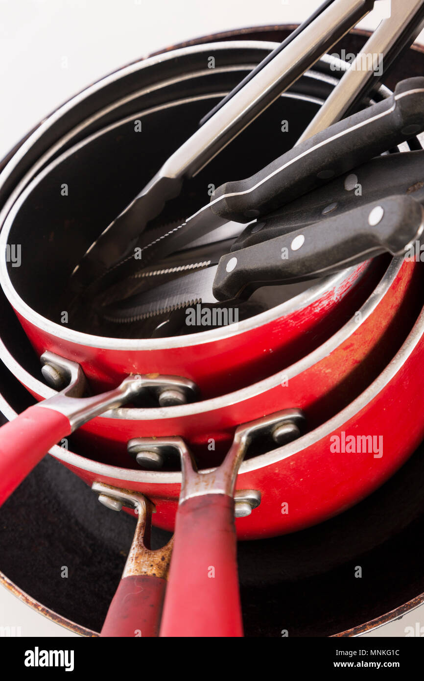 Dirty pots pans hi-res stock photography and images - Alamy