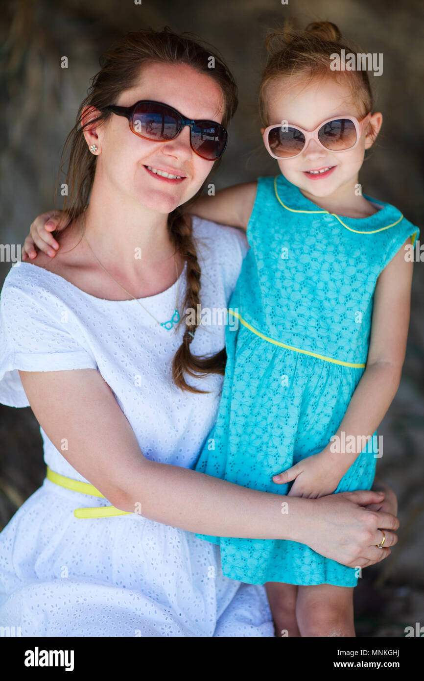 Beautiful mother and her adorable little daughter Stock Photo - Alamy
