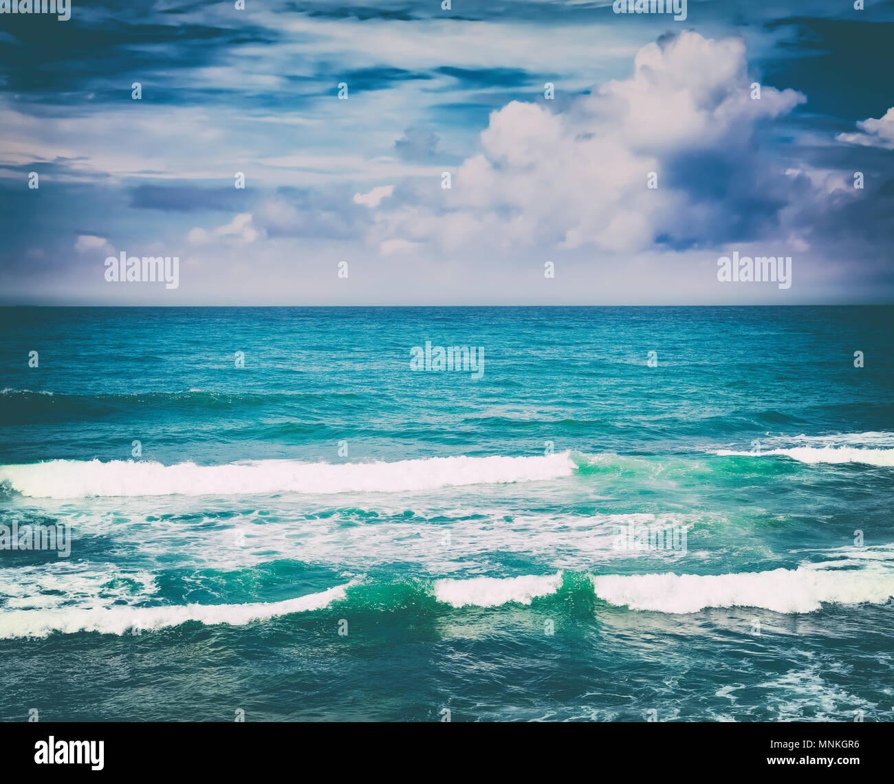 Beautiful view of sea vawes. Tropical landscape. Sri Lanka Stock Photo ...