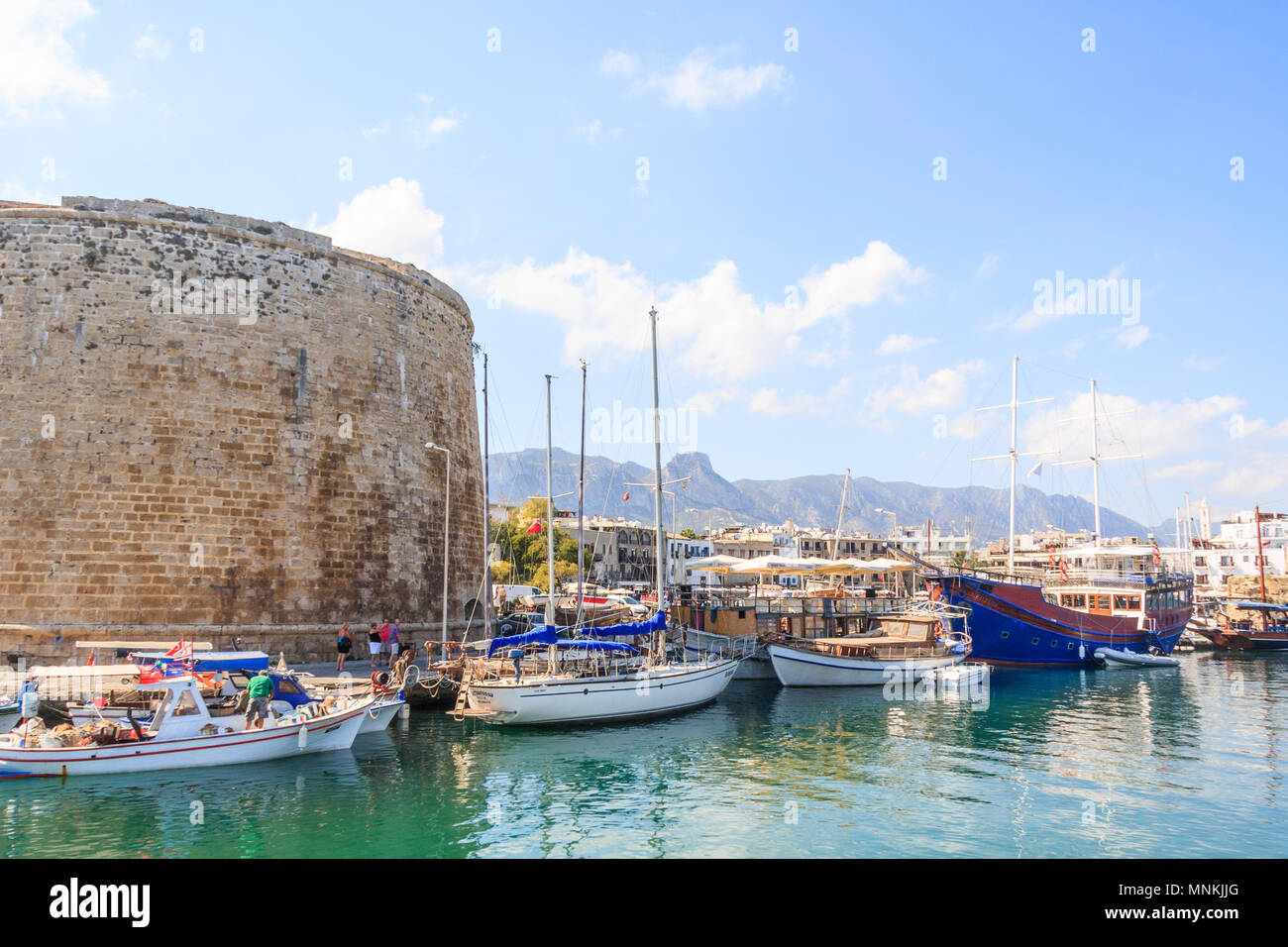 Kyrenia harbour boats hi-res stock photography and images - Alamy
