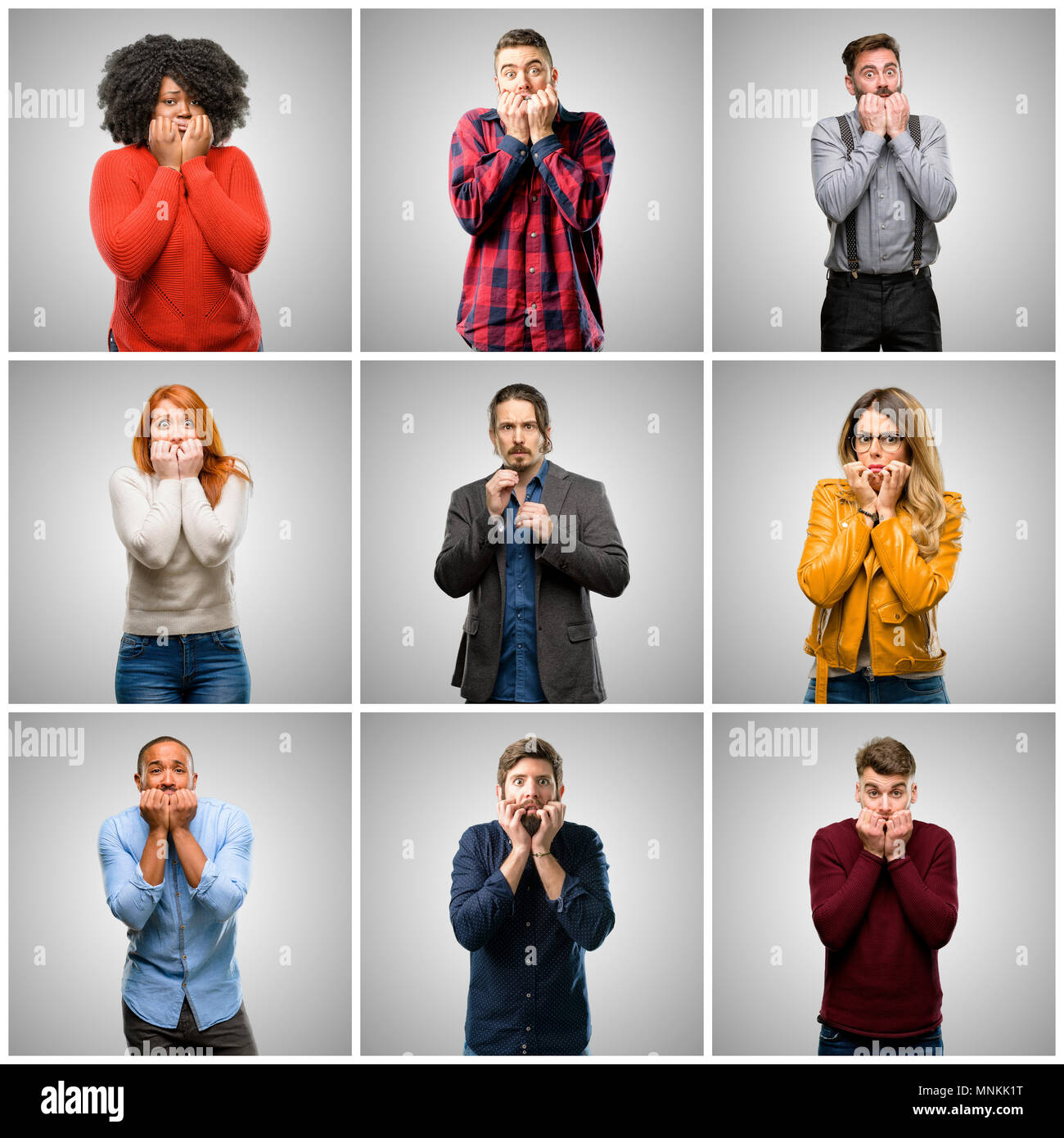 Nervous person group hi-res stock photography and images - Alamy