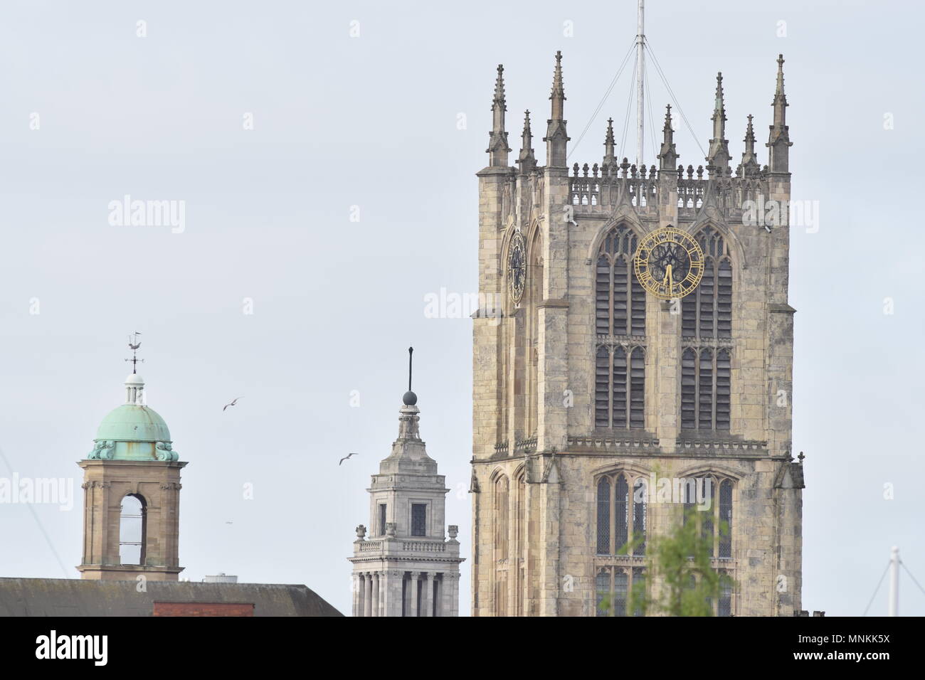 skyline including Holy Trinity Church, Kingston upon Hull, UK Stock ...