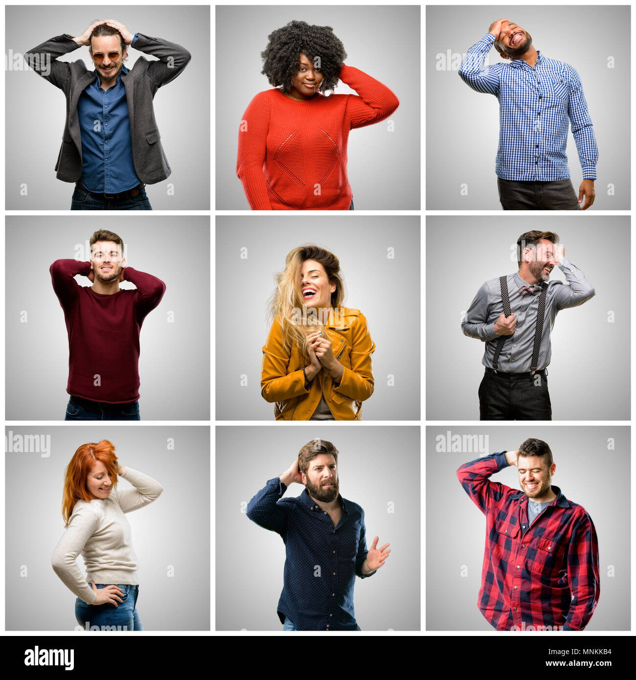 Grey hair big group people hi-res stock photography and images - Alamy