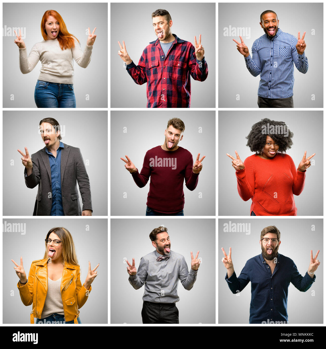 Looking through fingers, group hi-res stock photography and images - Alamy