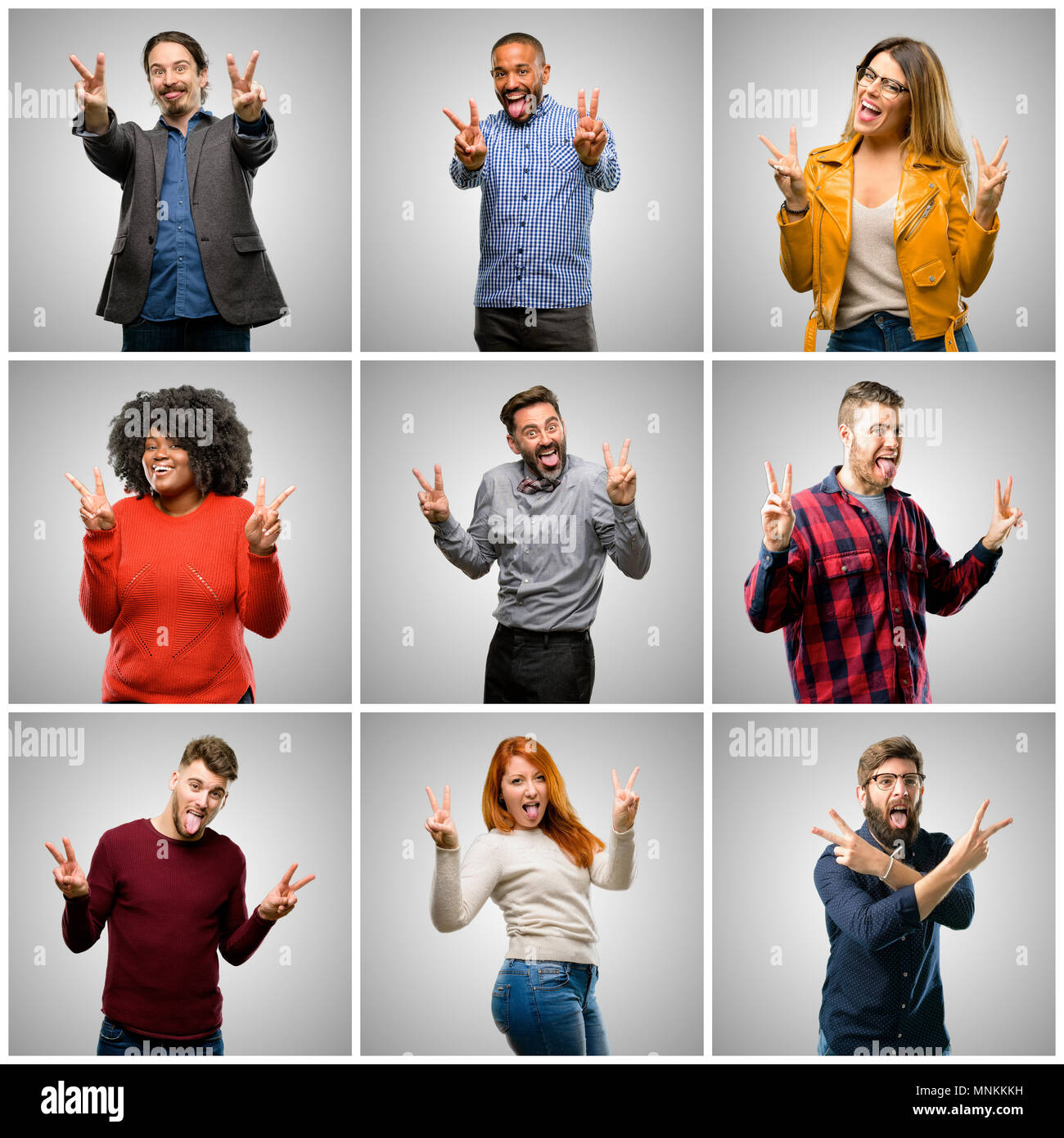 Looking through fingers, group hi-res stock photography and images - Alamy