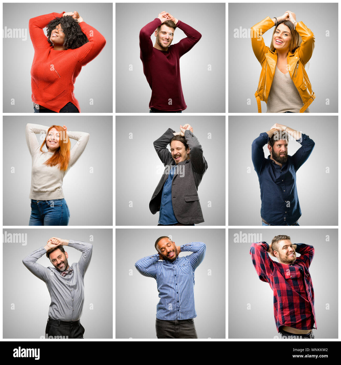 Grey hair big group people hi-res stock photography and images - Alamy