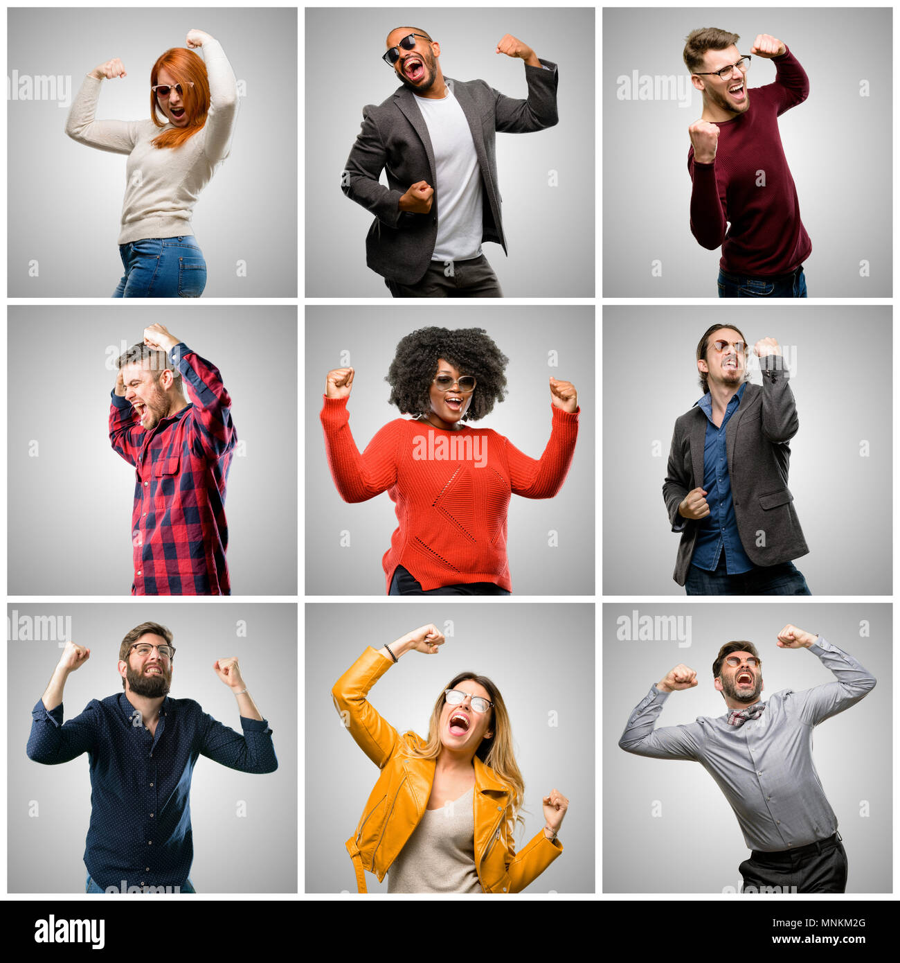 Male african triumphant fist hi-res stock photography and images - Alamy