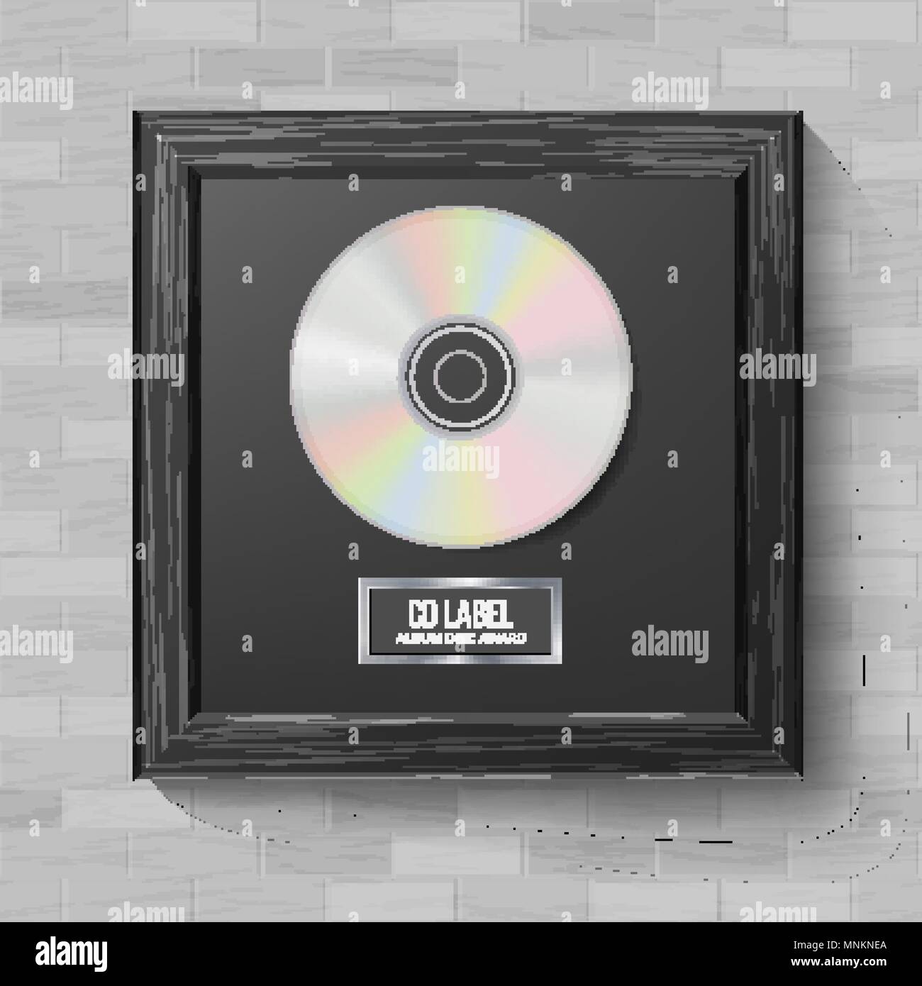 CD Disc Award Vector. Modern Ceremony. Realistic Frame, Album Disc ...